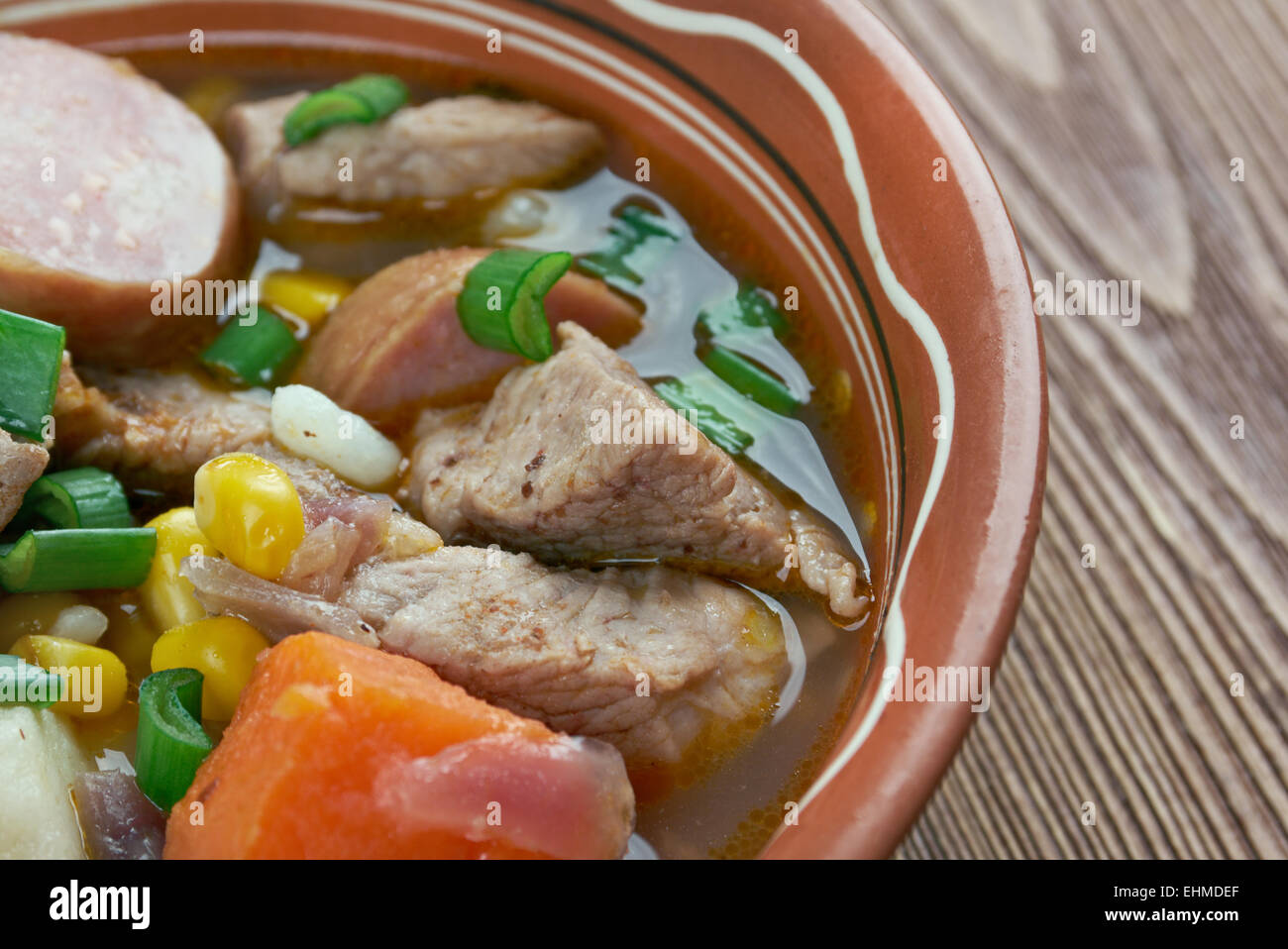 Portuguese cozido - traditional stew of different meats and vegetables ...
