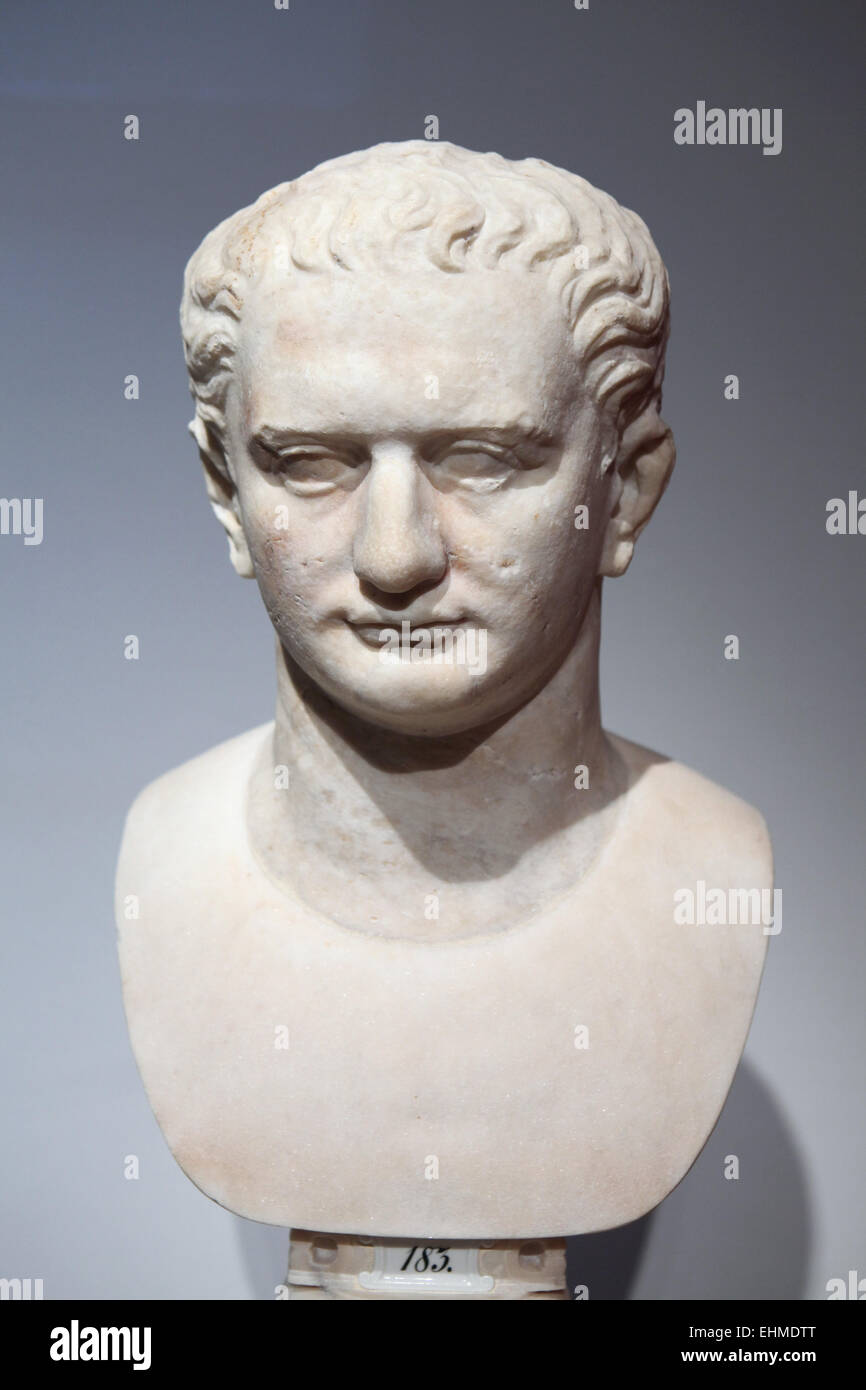 Emperor Domitian. Roman marble bust from 81-96 AD. Altes Museum, Berlin ...