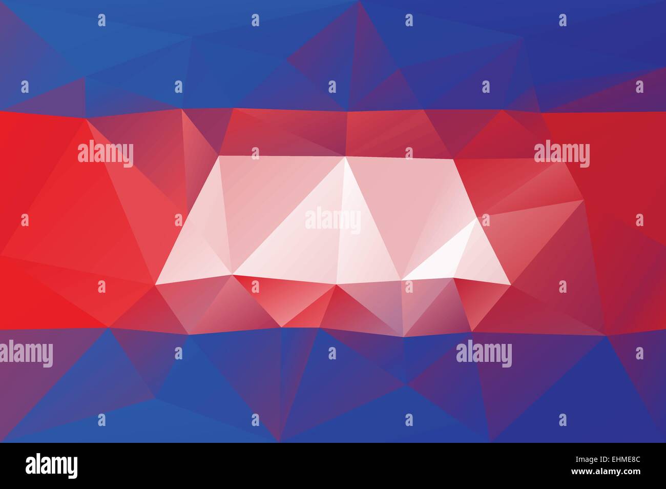 Cambodian Flag Triangular Polygonal Pattern Stock Vector Image And Art