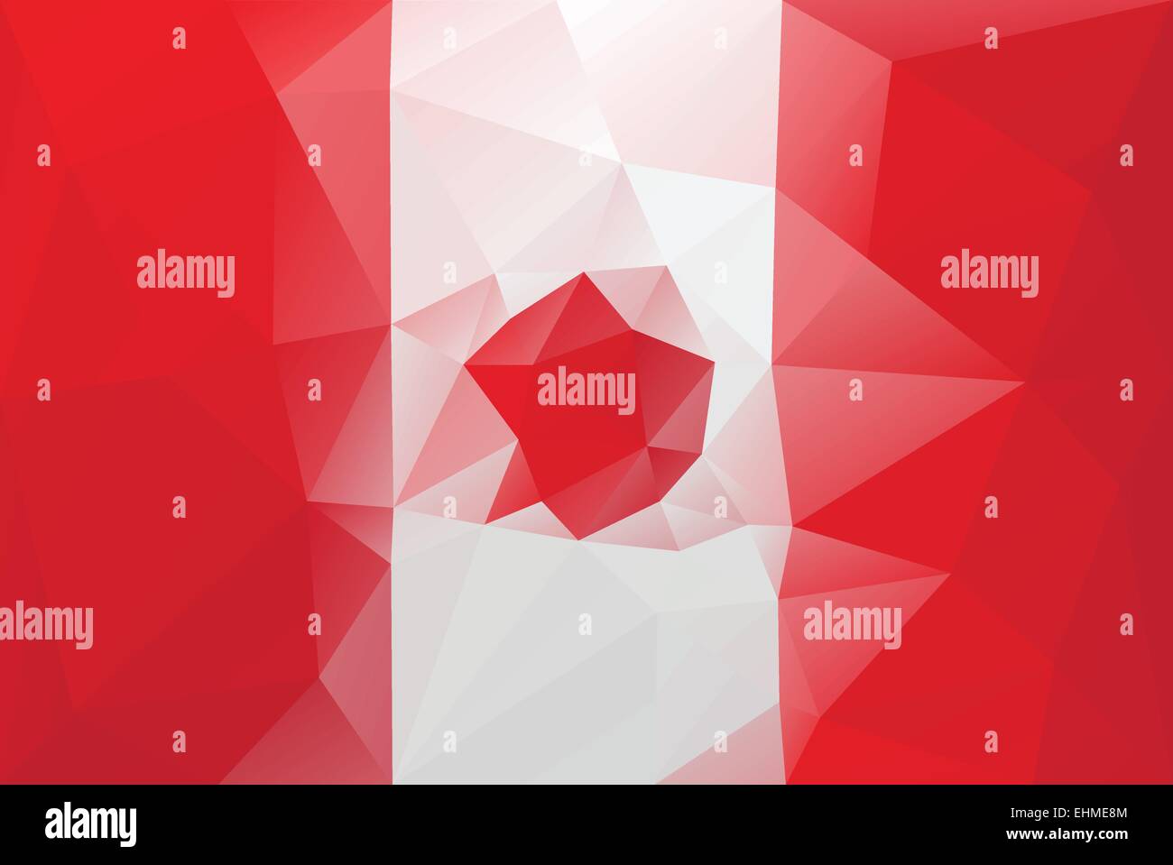 Canadian Flag Triangular Polygonal Pattern Stock Vector Image And Art