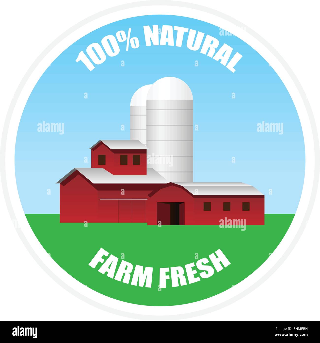 Farm fresh sticker - simple flat design Stock Vector Image & Art - Alamy