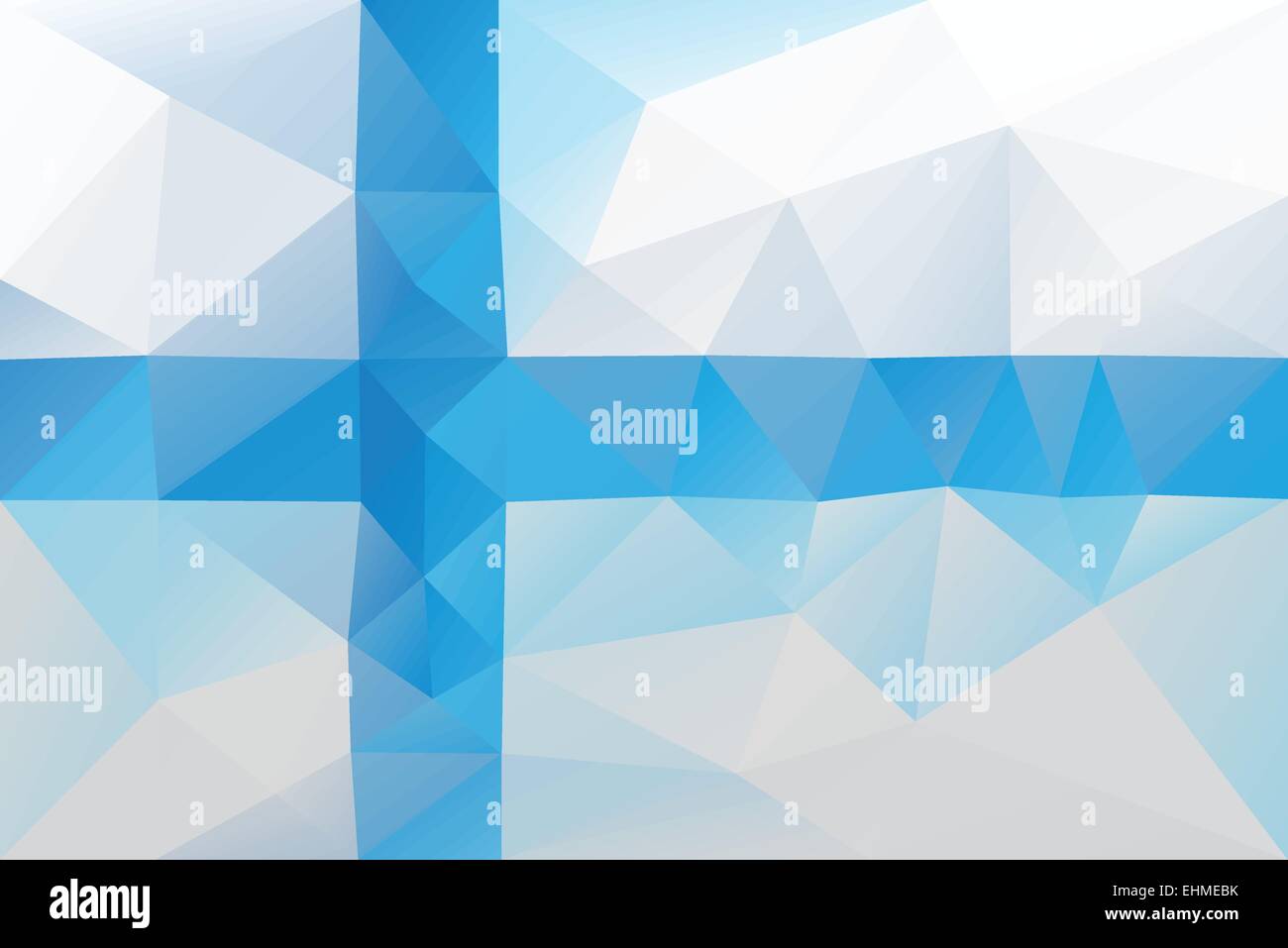 Finnish Flag Triangular Polygonal Pattern Stock Vector Image And Art