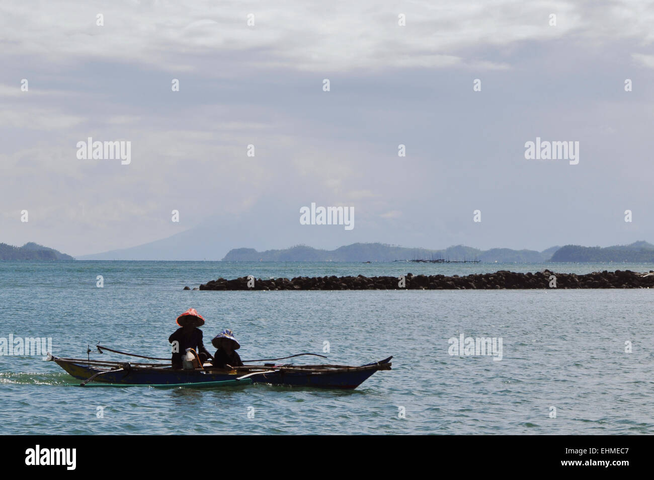 Fishing boat is pictured in Tarangnan on the Samar Island, Philippines ...