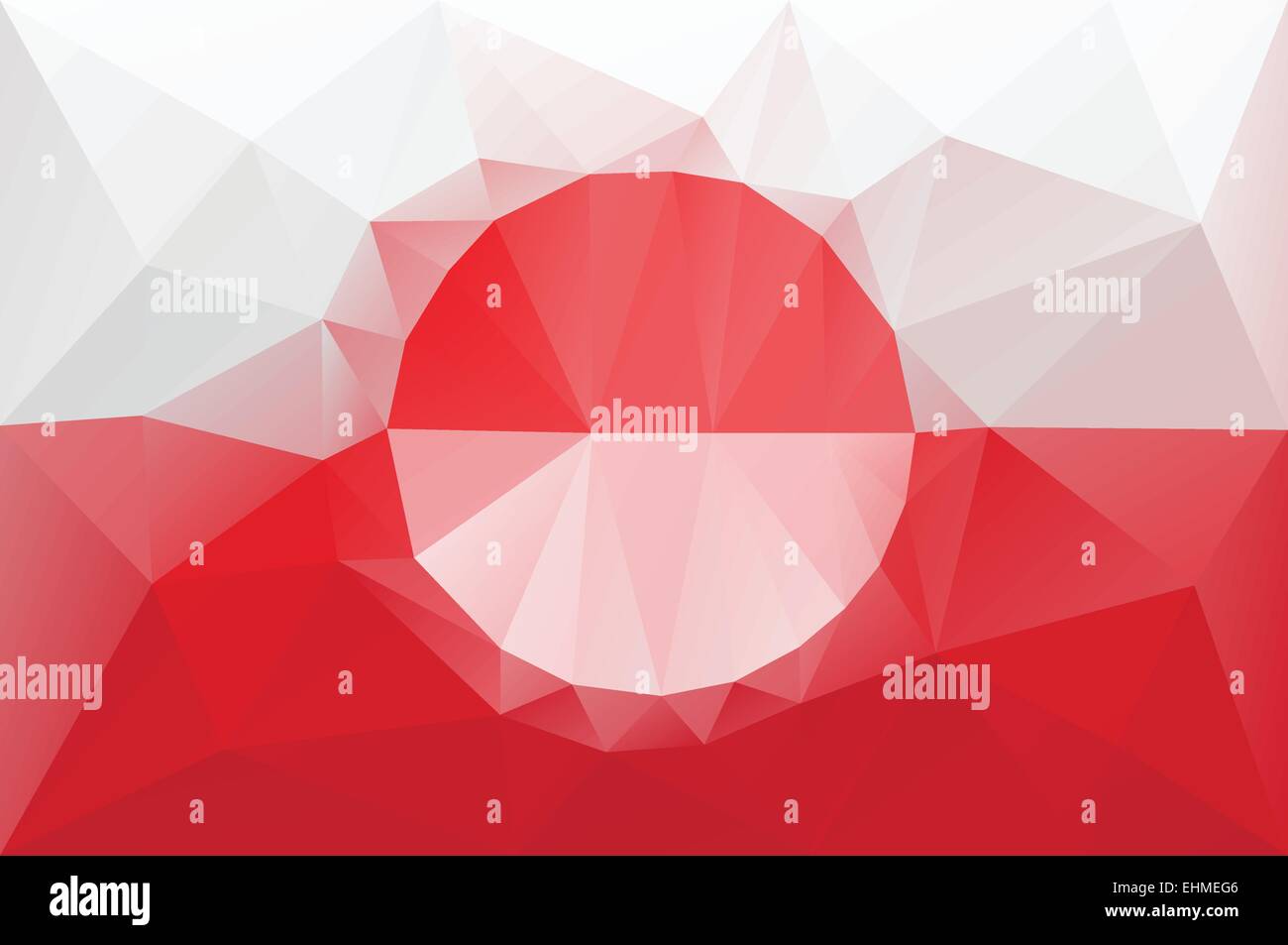 Greenland Flag Triangular Polygonal Pattern Stock Vector Image And Art