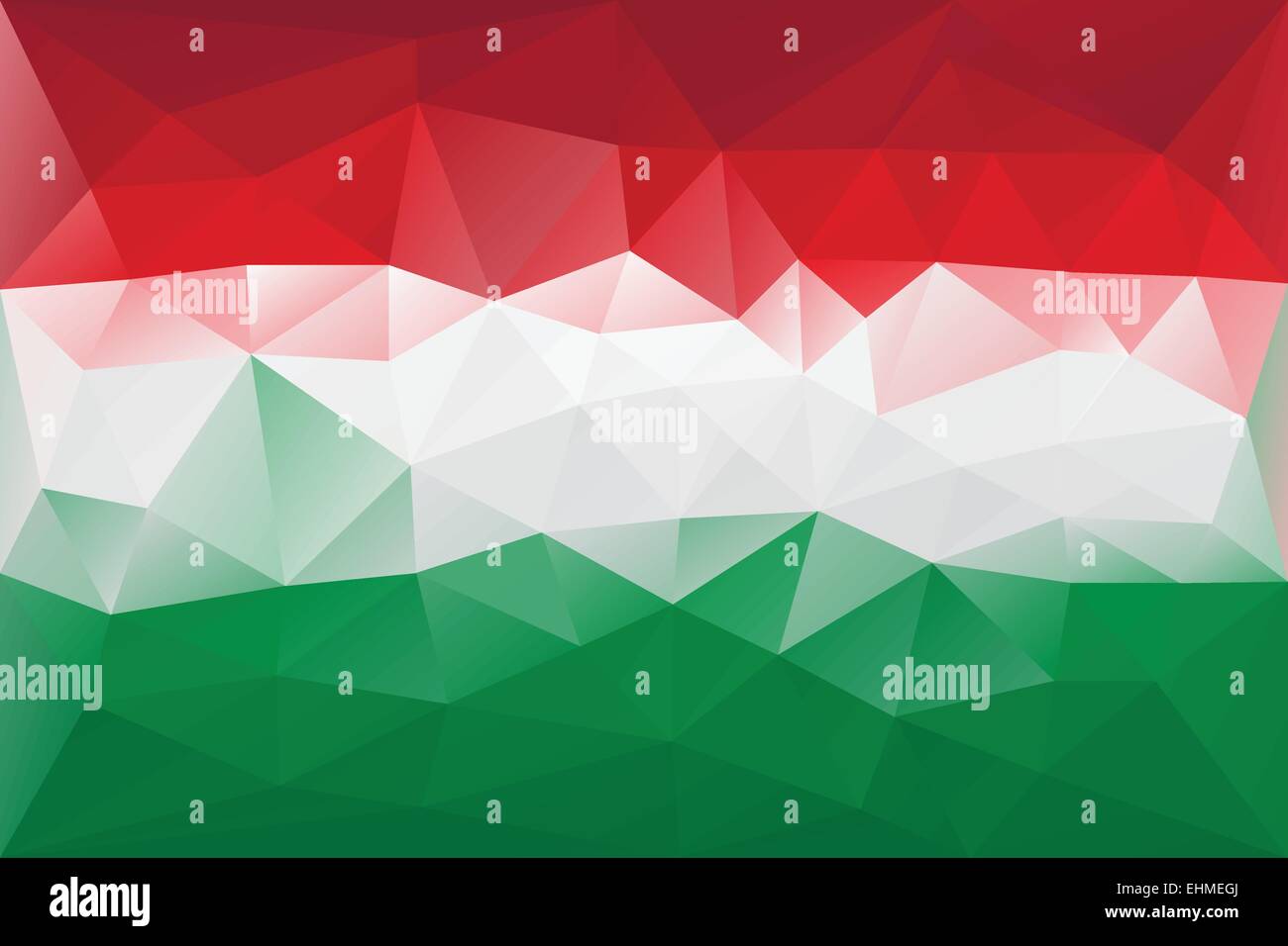 Hungarian Flag Triangular Polygonal Pattern Stock Vector Image And Art
