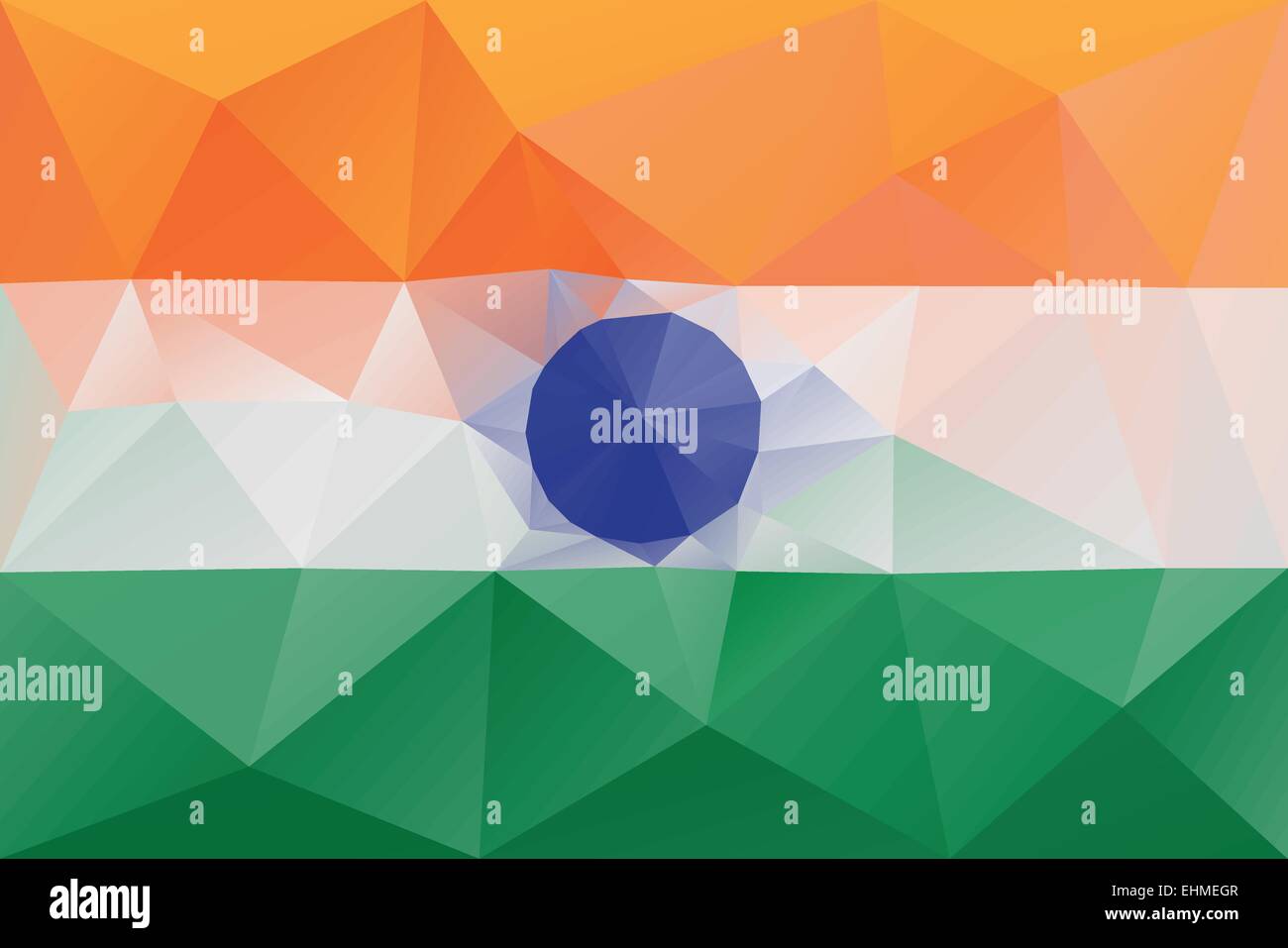 Indian Flag Triangular Polygonal Pattern Stock Vector Image And Art Alamy