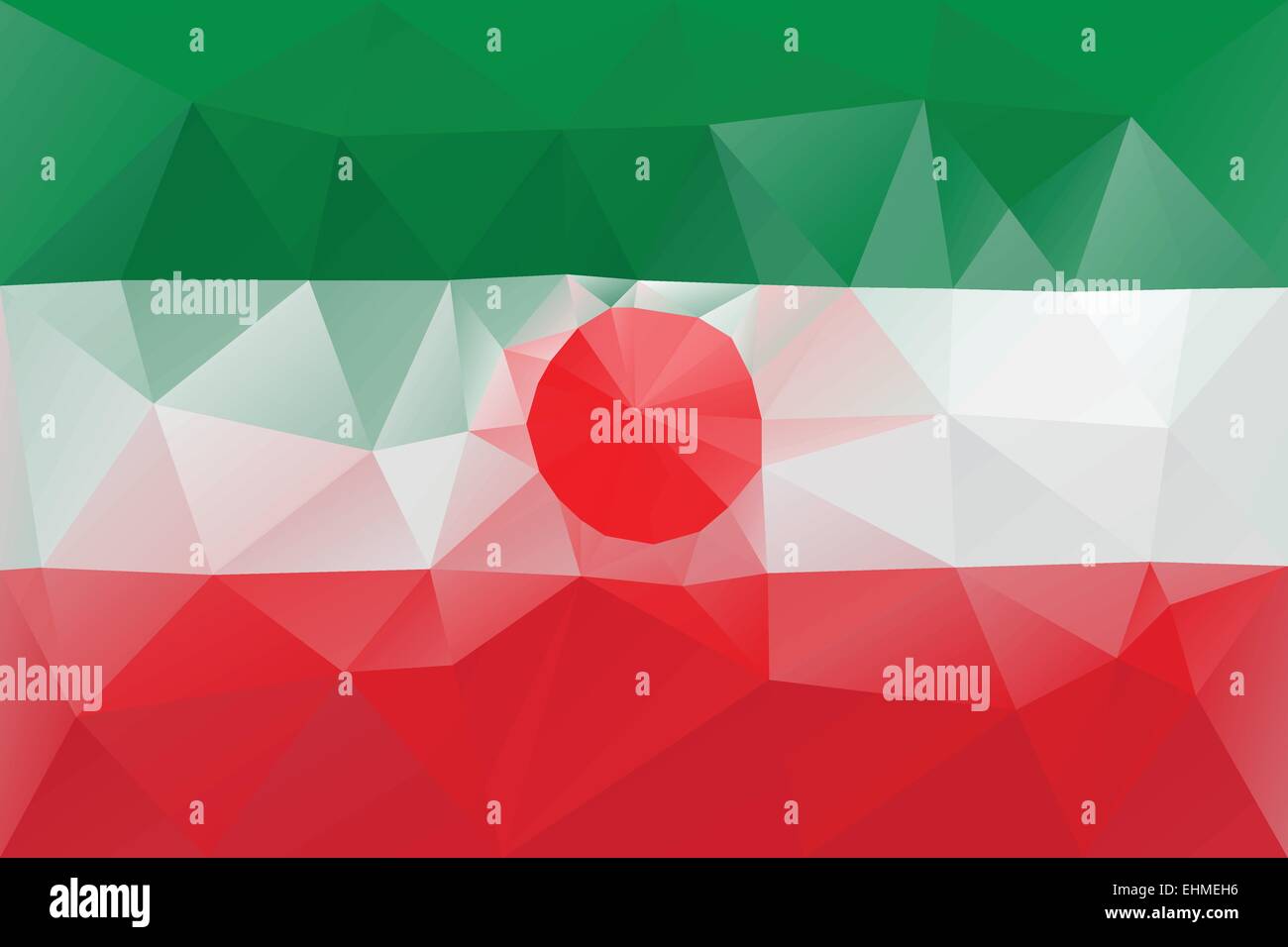 Iranian Flag Triangular Polygonal Pattern Stock Vector Image And Art