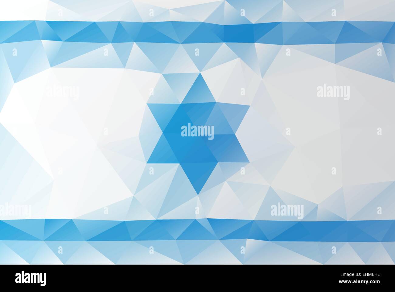 Israeli Flag Triangular Polygonal Pattern Stock Vector Image And Art