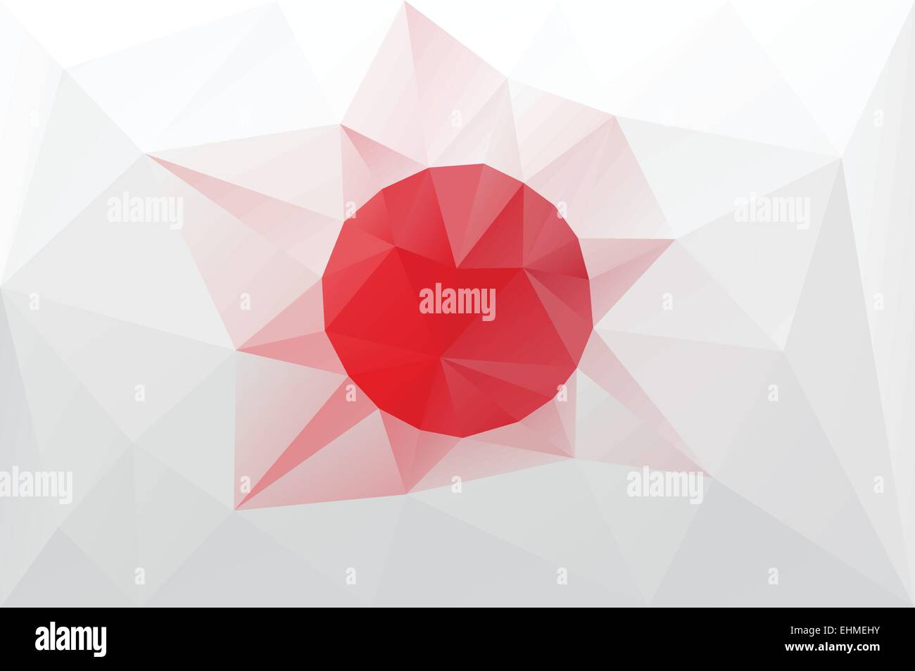 Japanese Flag Triangular Polygonal Pattern Stock Vector Image And Art