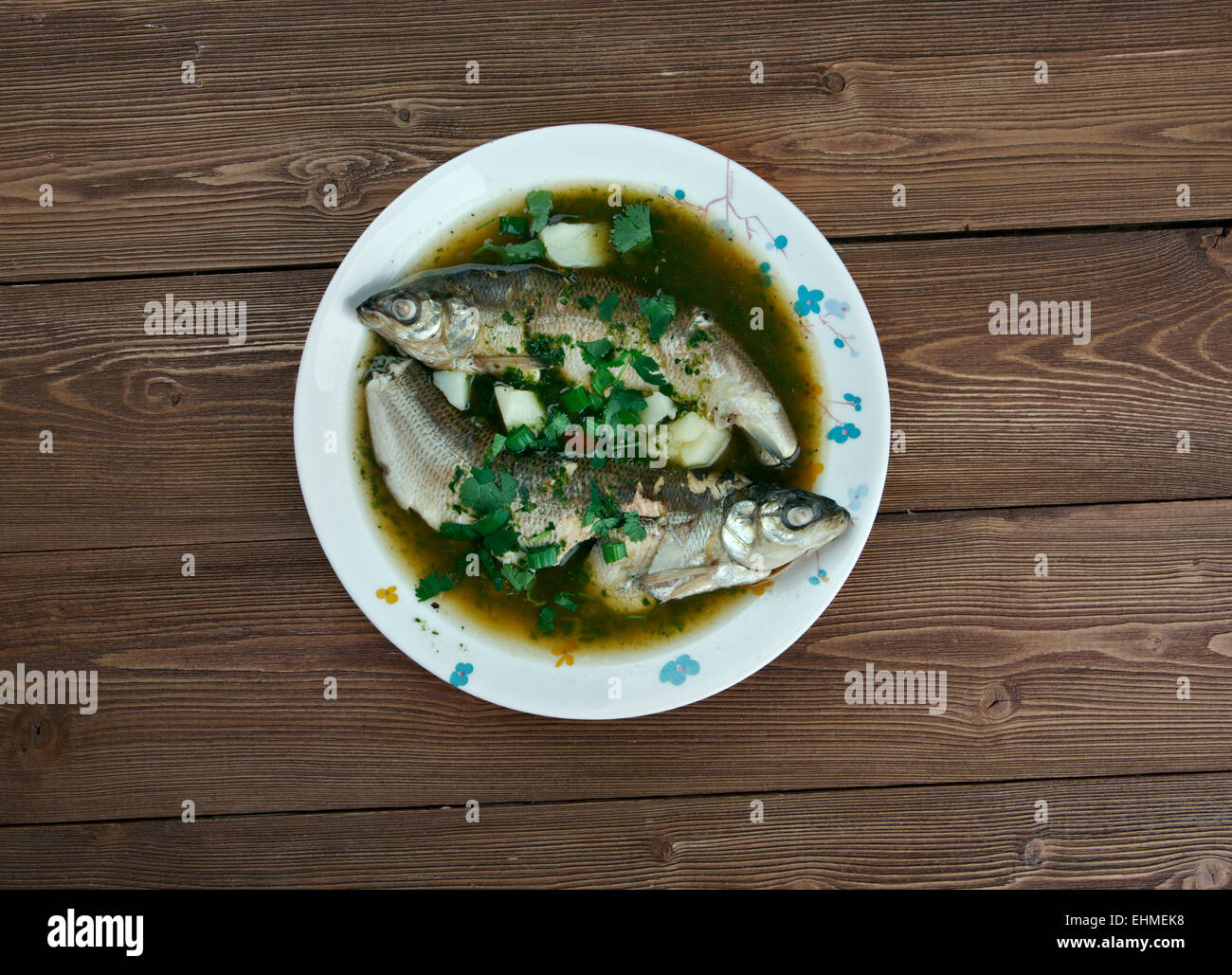 Ciorba de peste.fish soup with Balkan countries Stock Photo - Alamy