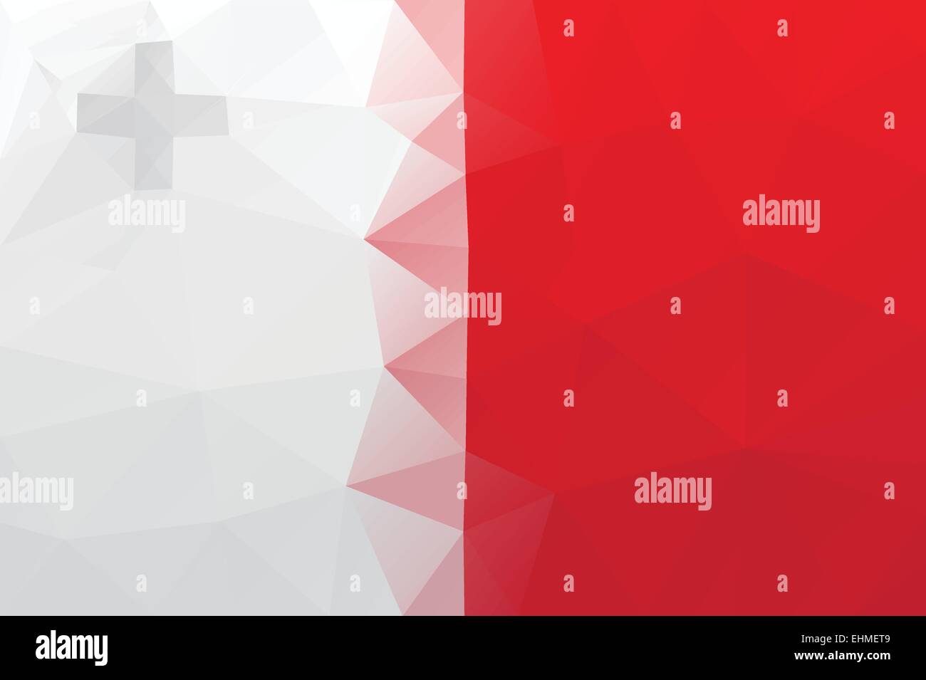 Maltese Flag Triangular Polygonal Vector Pattern Stock Vector Image
