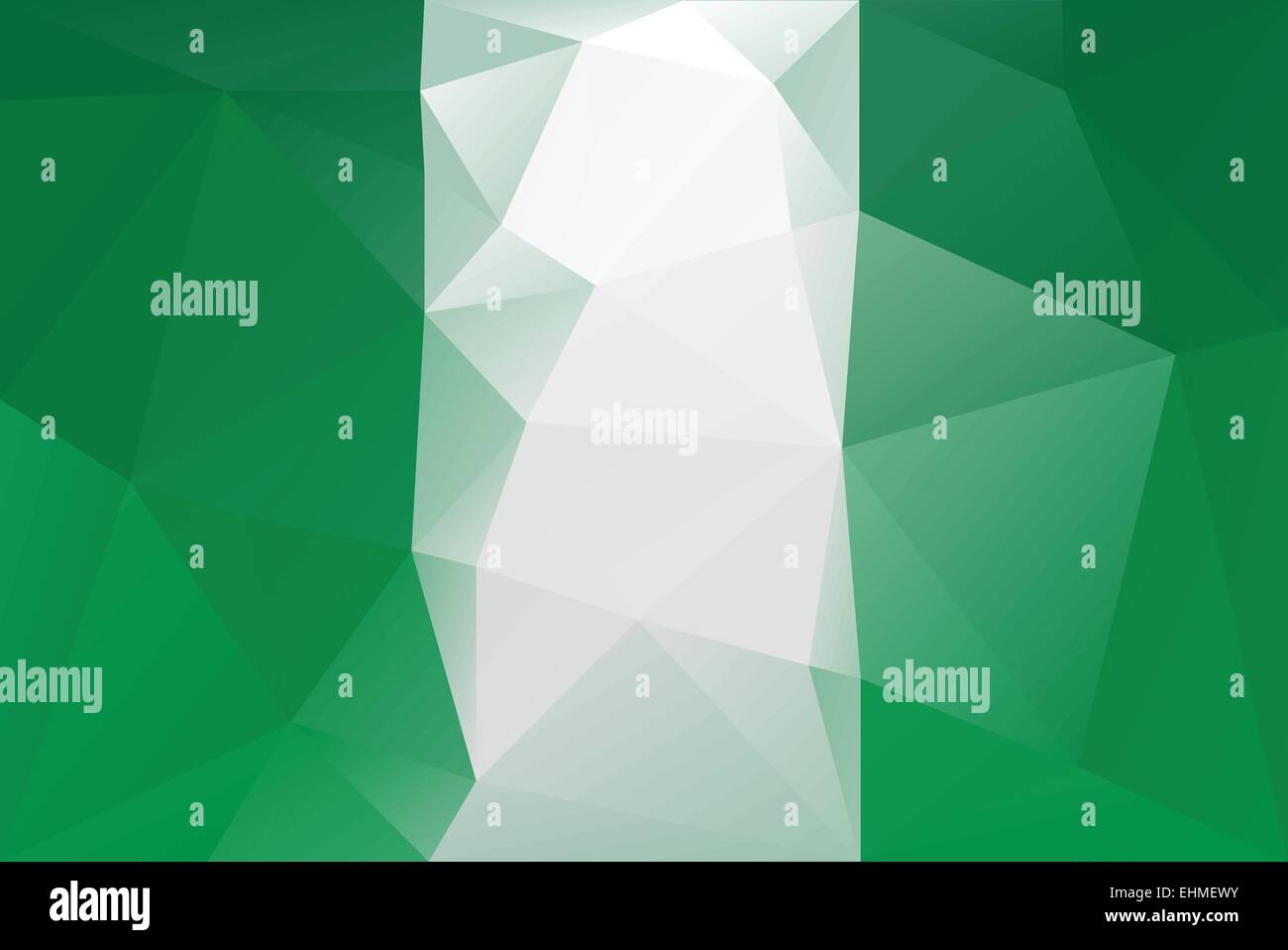 Nigerian Flag Triangular Polygonal Pattern Stock Vector Image And Art