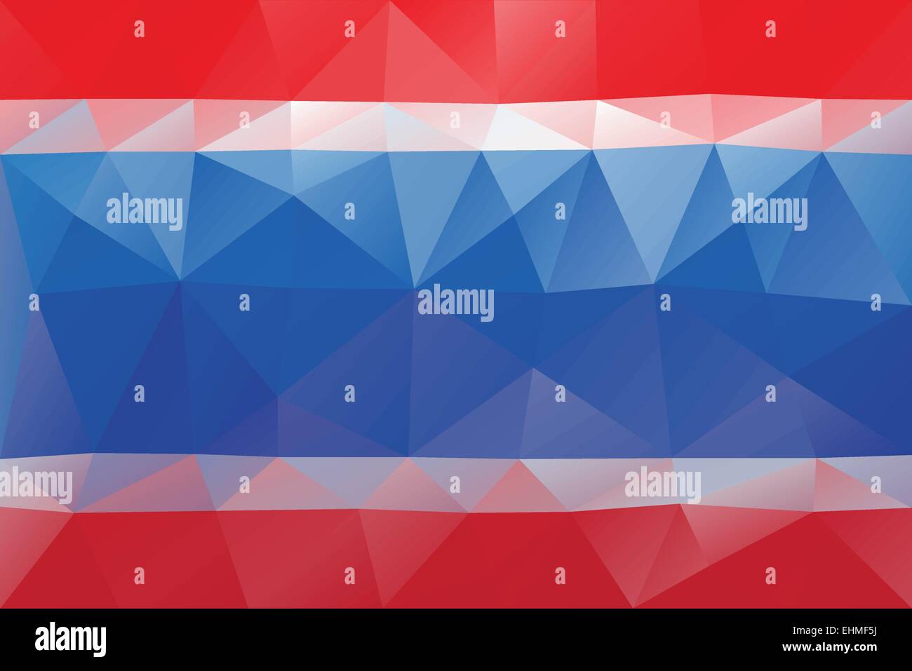 Thai Flag Triangular Polygonal Vector Pattern Stock Vector Image