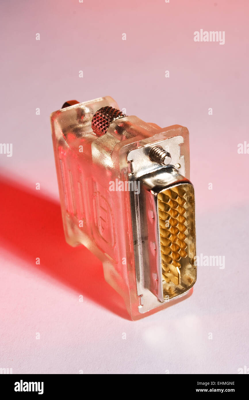 computer plug in multicolored lights Stock Photo - Alamy