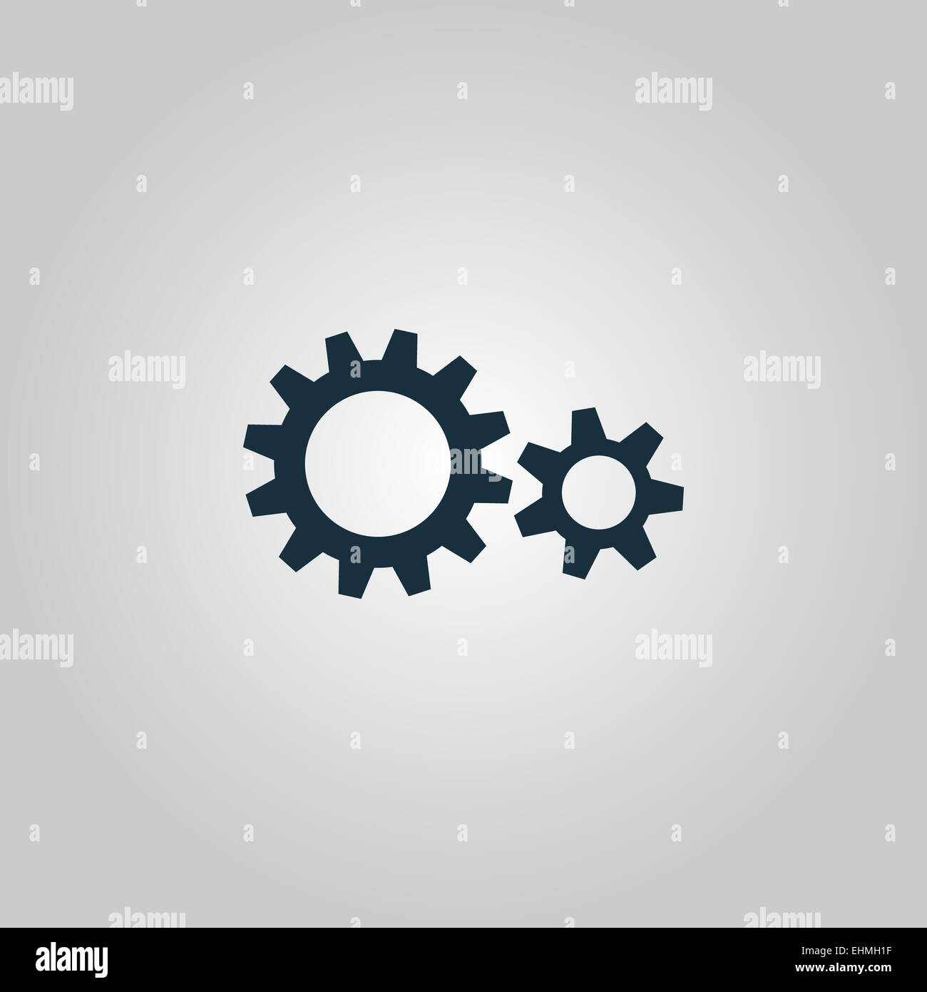 Two gears icon Stock Photo - Alamy