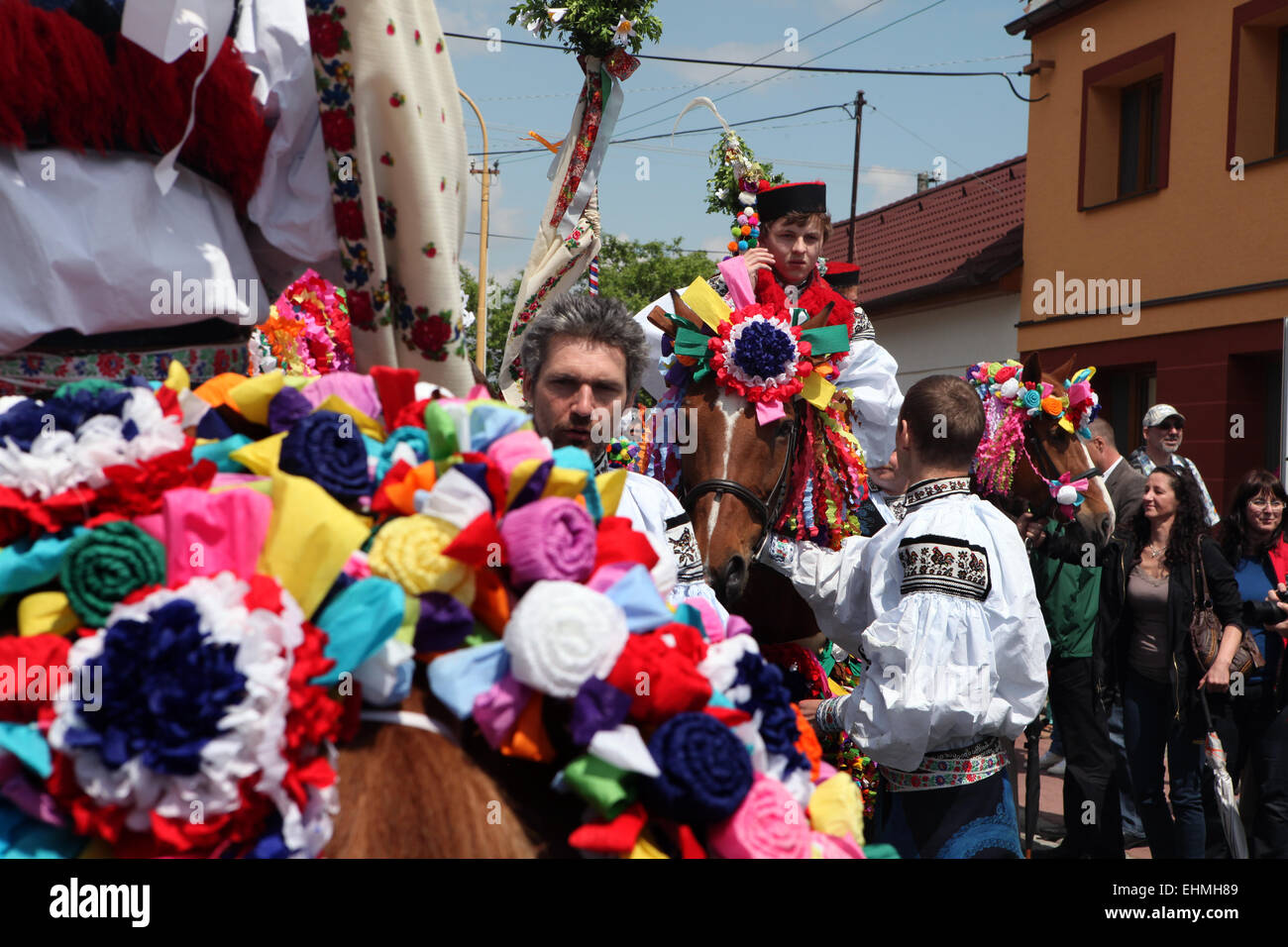 Ride of the Kings folklore festival in Vlcnov, South Moravia, Czech ...