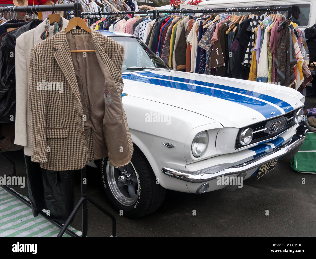 London, UK. 15th Mar, 2015. 1966 Ford Mustang at the Classic car boot ...
