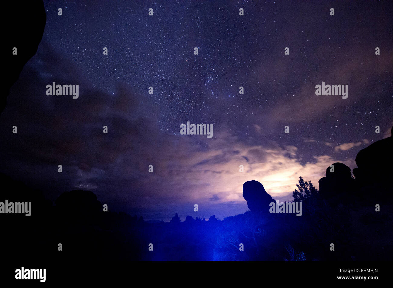 Utah night sky rock hi-res stock photography and images - Alamy