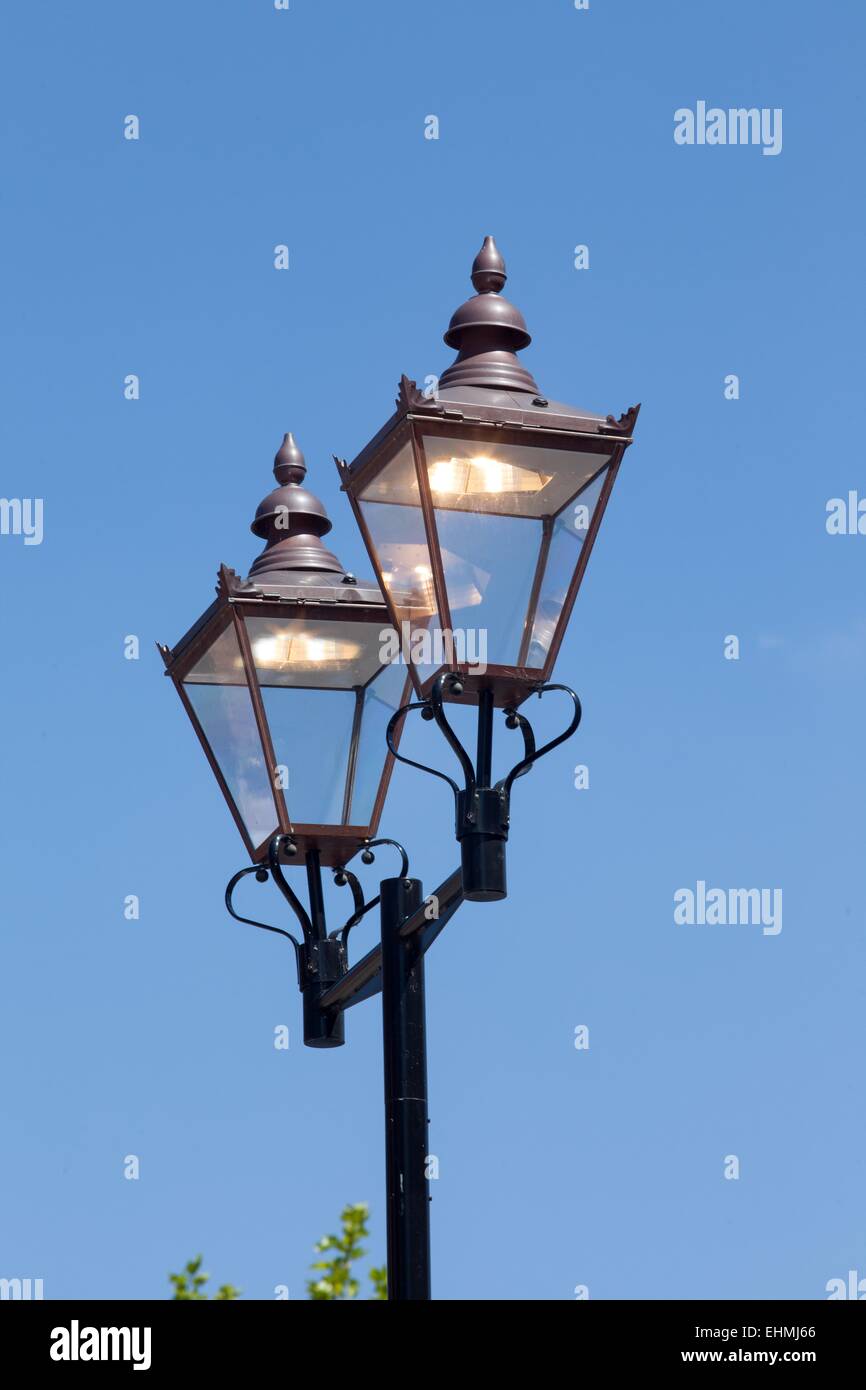 Market Square lamp post Atherstone, Warwickshire, UK Stock Photo - Alamy