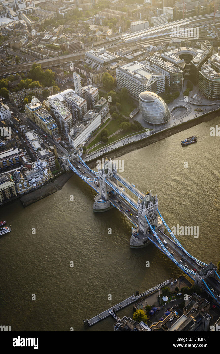 Aerial view of London cityscape and river, England Stock Photo - Alamy