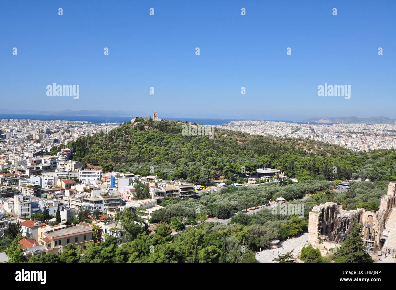 View from Acropolis, Athens - Greece Stock Photo - Alamy