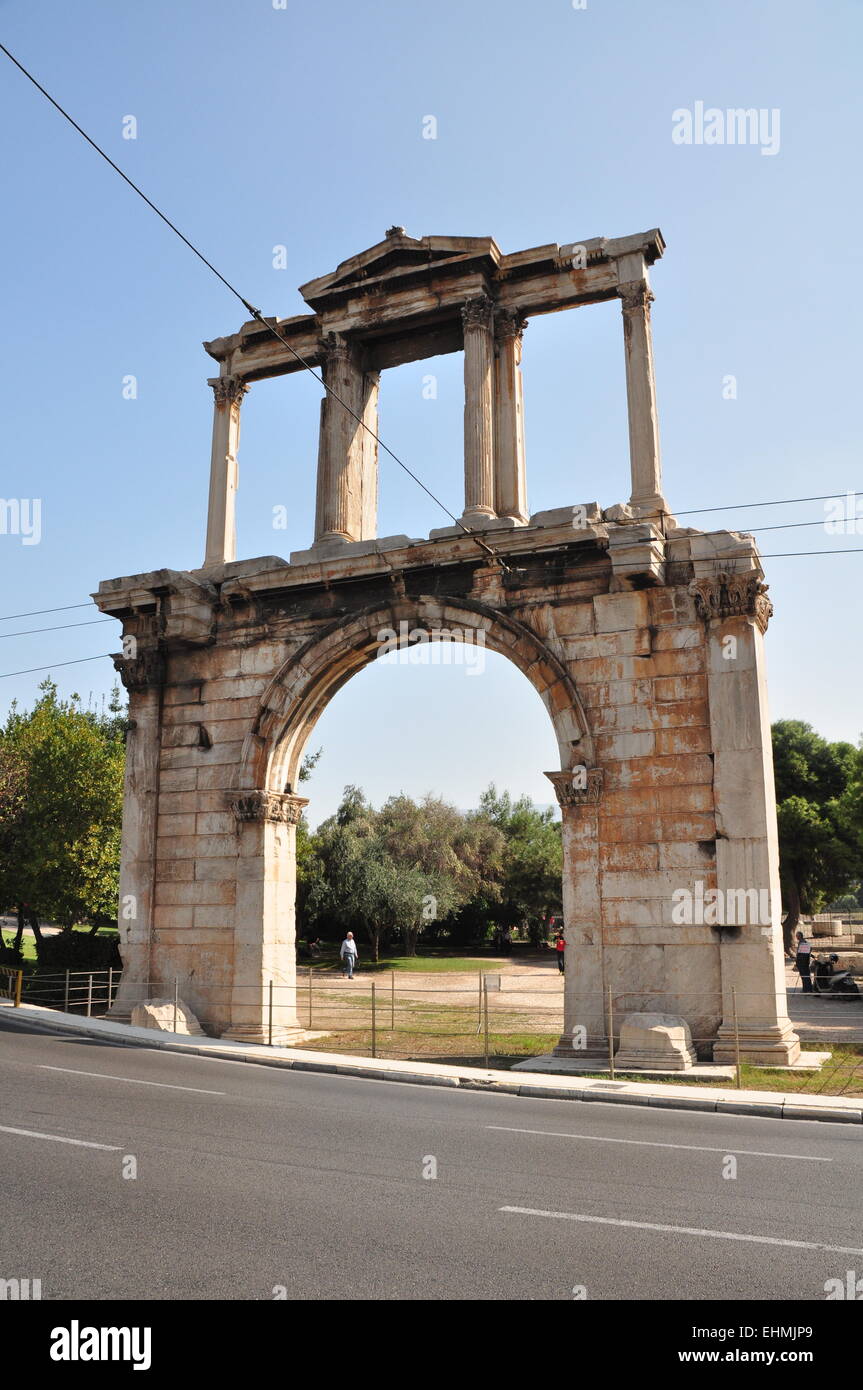 The Arch of Hadrian, Athens - Greece Stock Photo - Alamy