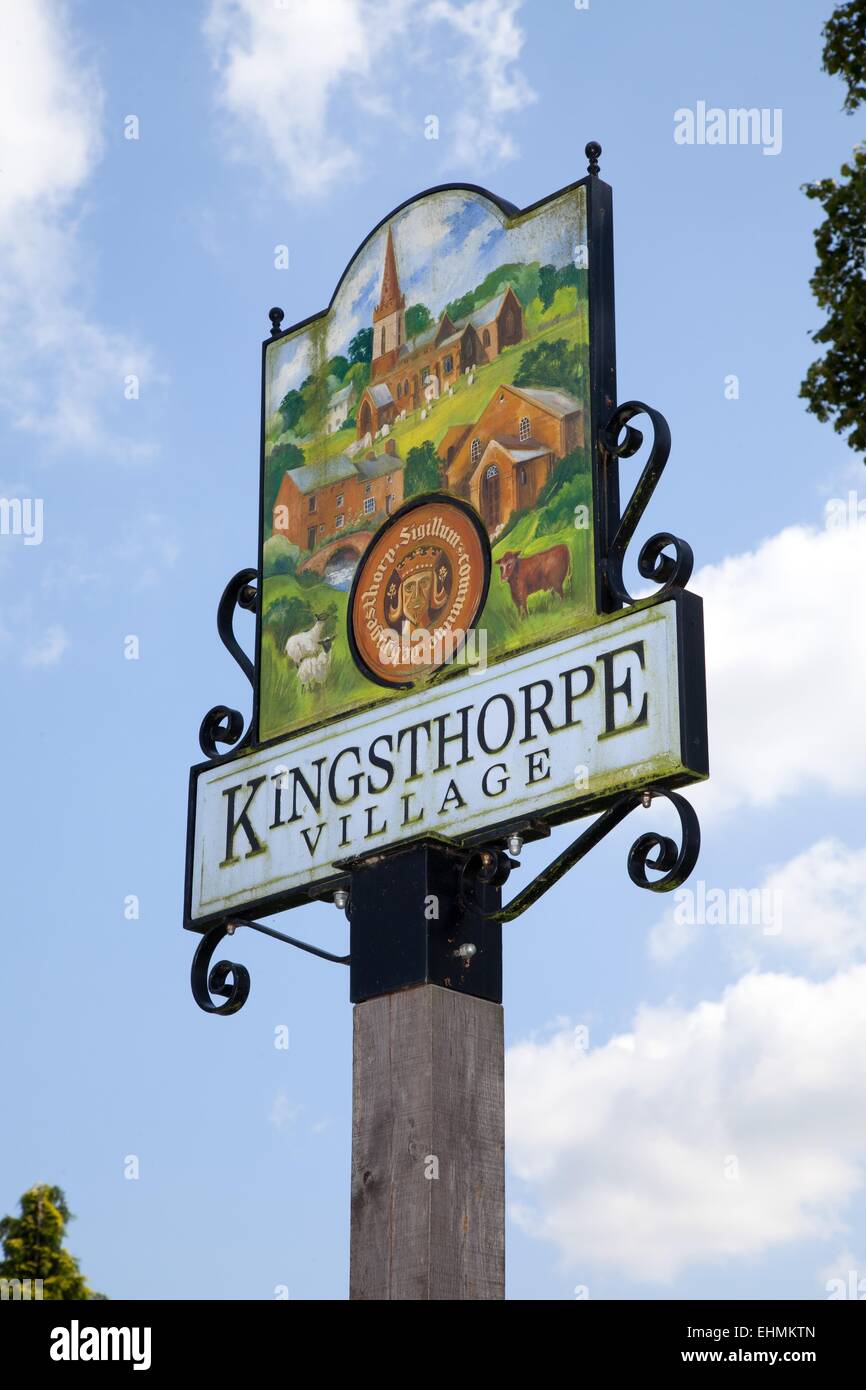 Kingsthorpe village sign ehmktn hi-res stock photography and images - Alamy