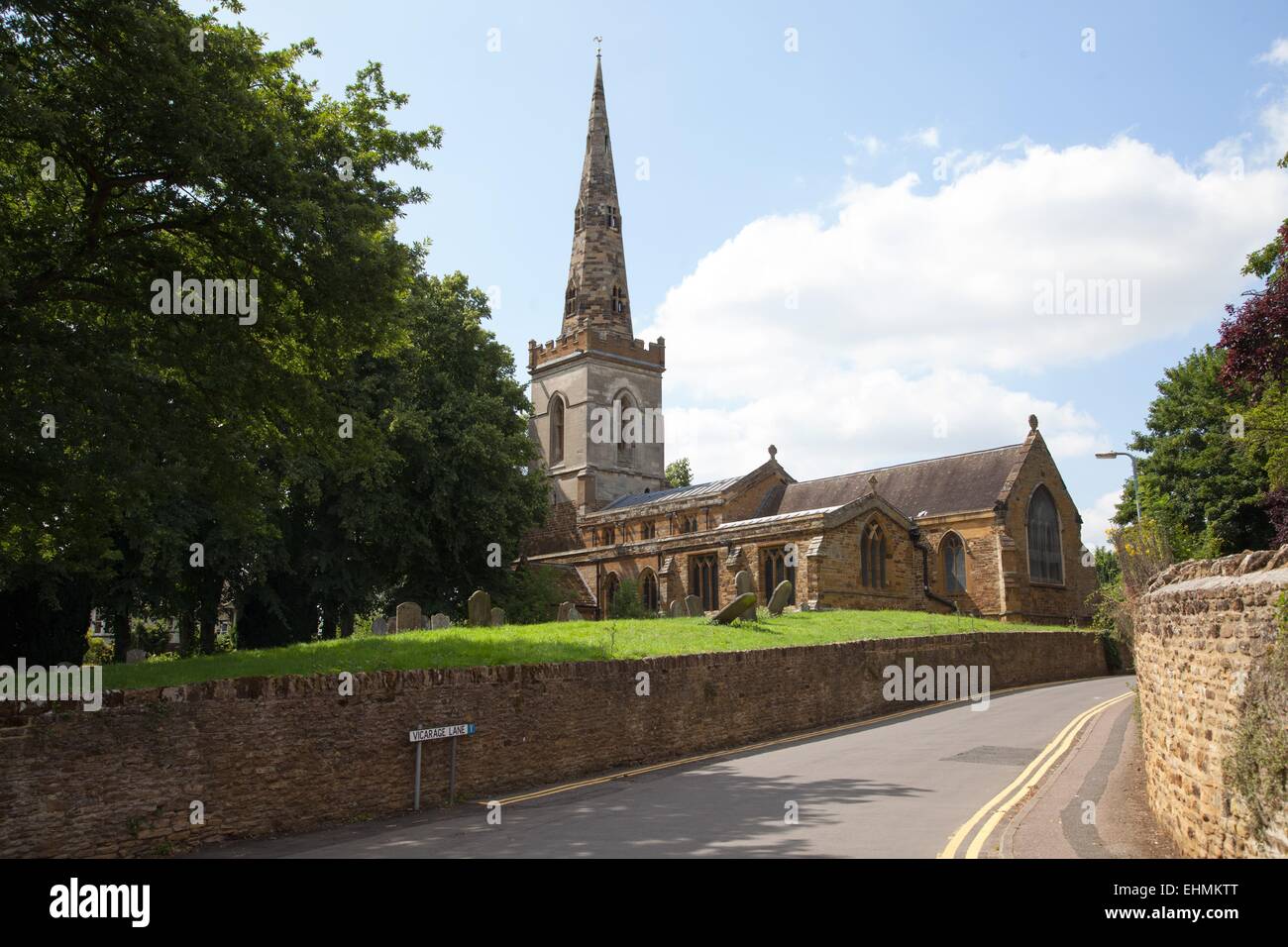 St John the Baptist church, on the village green in Kingsthorpe ...