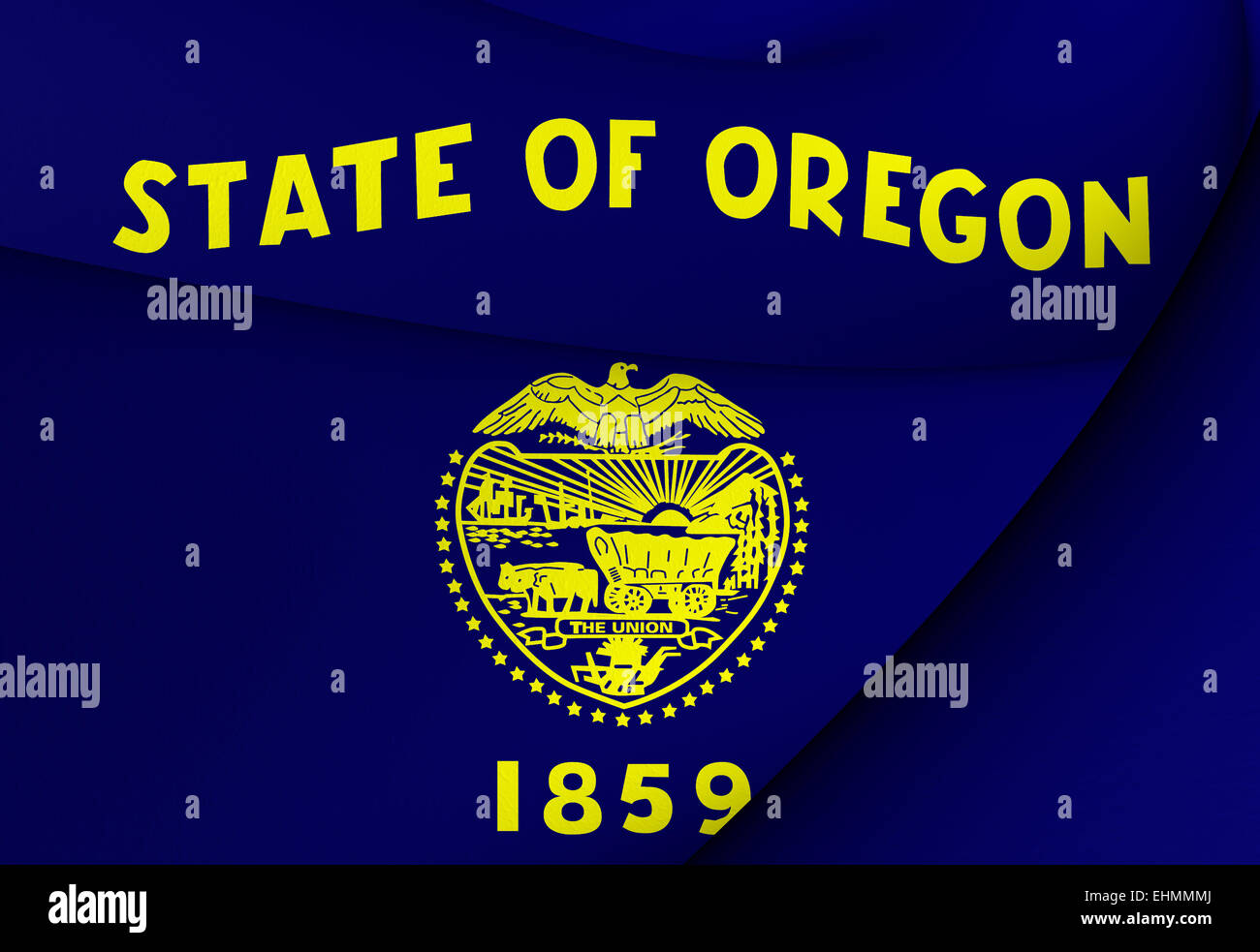 Waving flag state oregon usa hi-res stock photography and images - Alamy