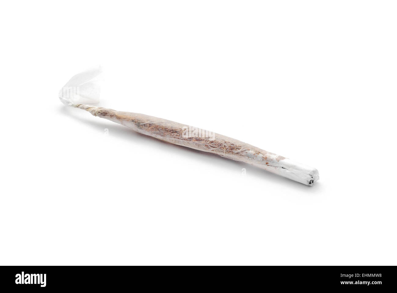 marijuana joint on white background Stock Photo - Alamy