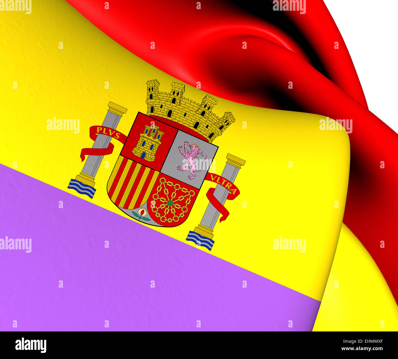 Flag of Second Spanish Republic. Close Up Stock Photo - Alamy