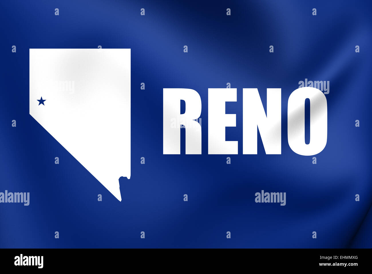 Flag of Reno, USA. Close Up Stock Photo - Alamy