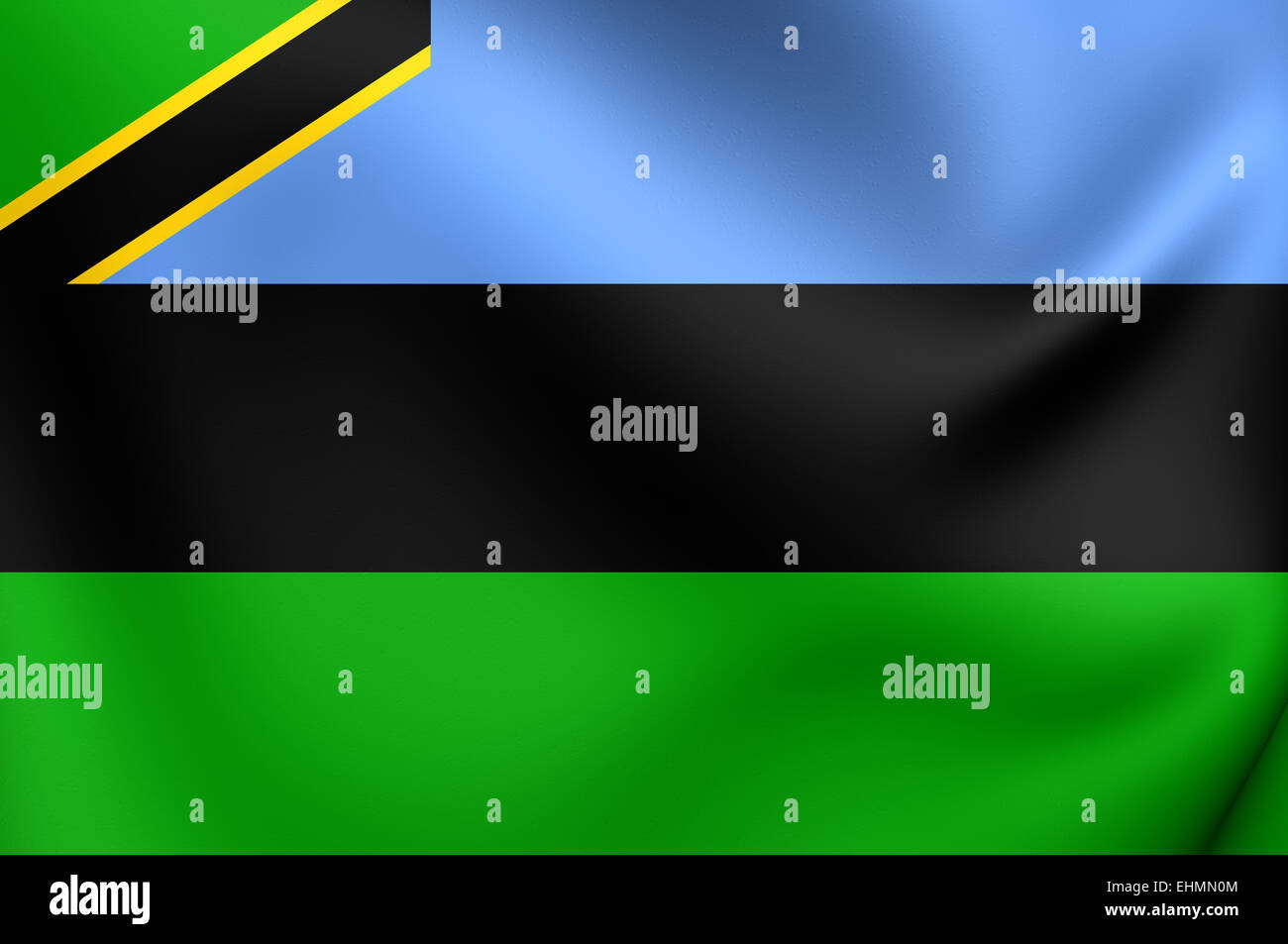 Flag of Zanzibar. Close Up Stock Photo - Alamy