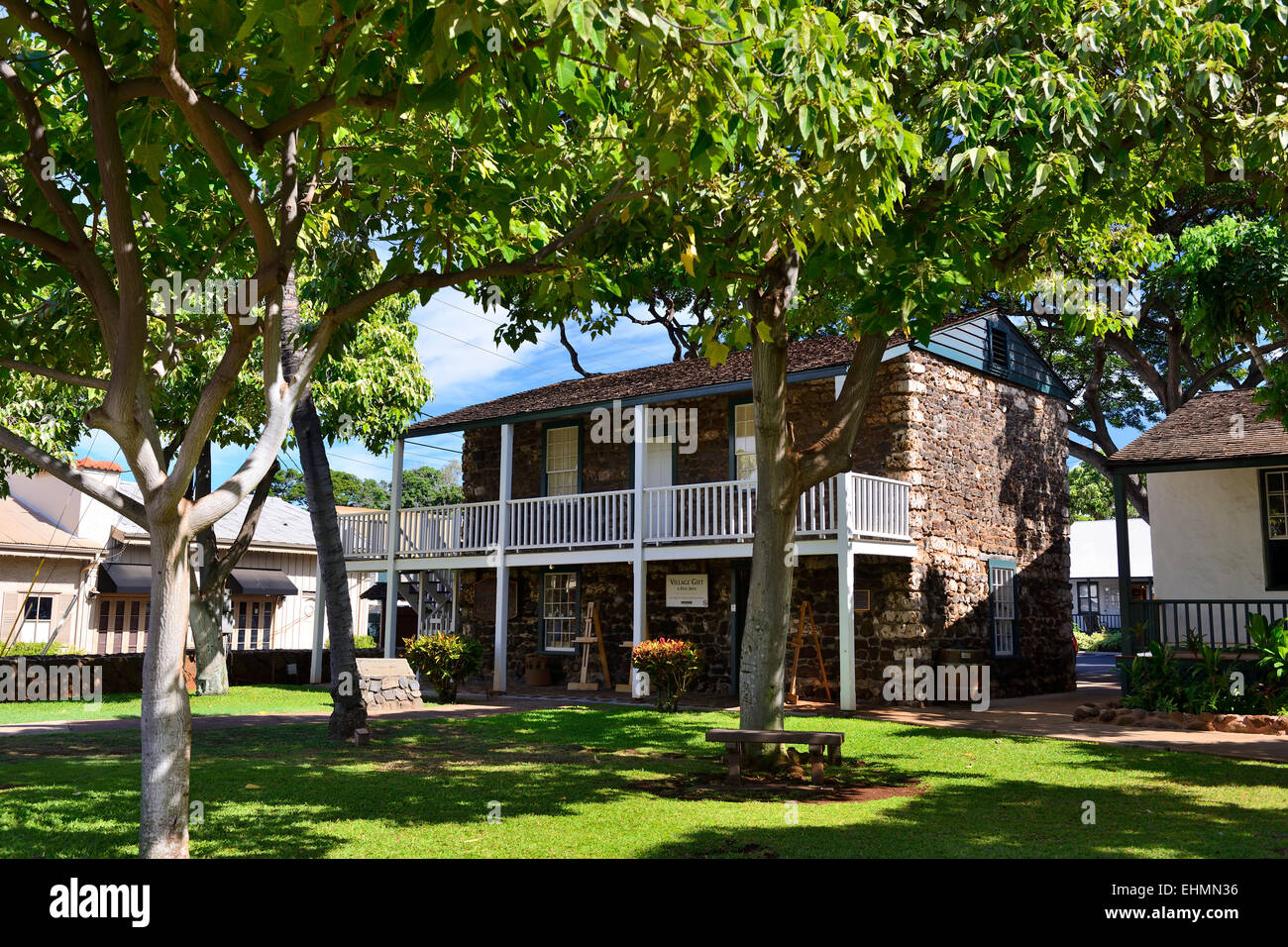 Historic Baldwin Home on Front Street, Lahaina, Maui, Hawaii, USA Stock ...