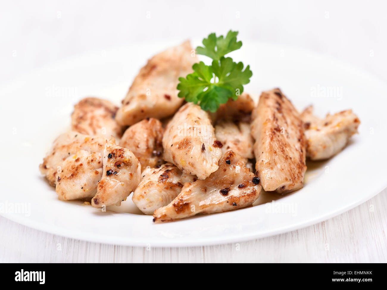 Close up slice grill chicken hi-res stock photography and images - Alamy