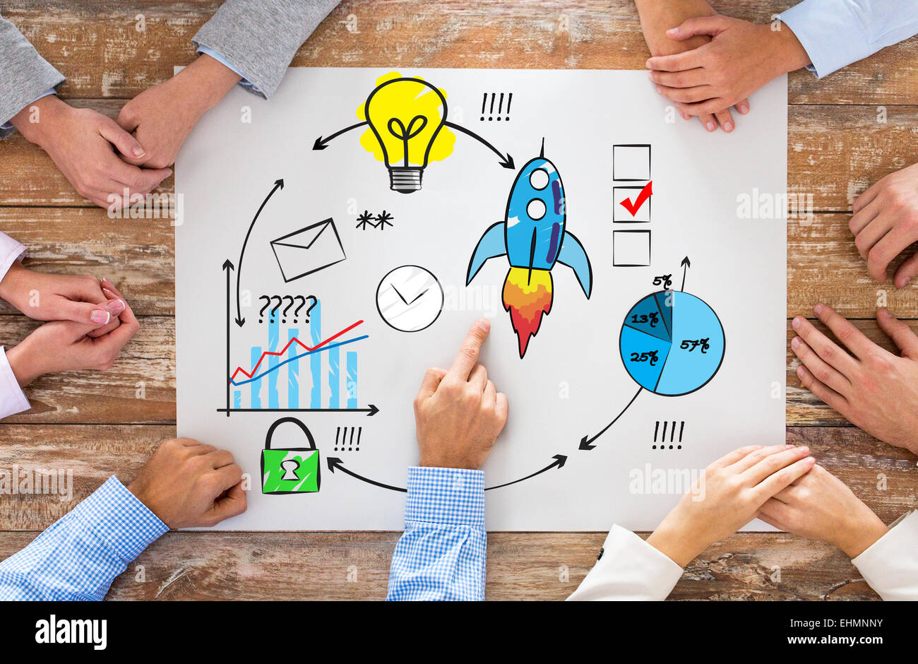 close up of hands and paper with doodles on table Stock Photo - Alamy