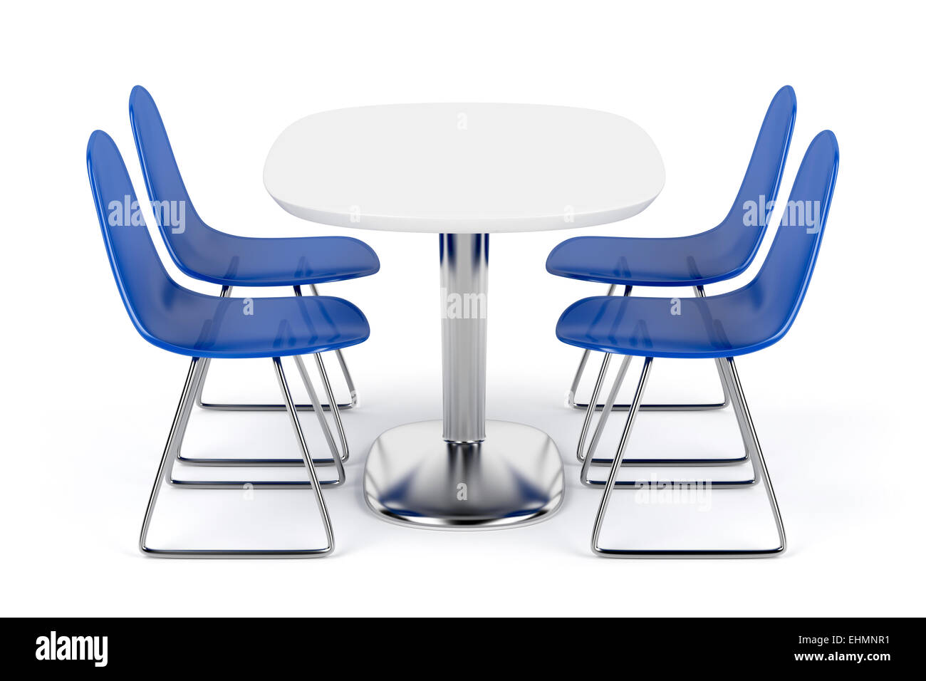 Dining table and chairs on white background Stock Photo - Alamy