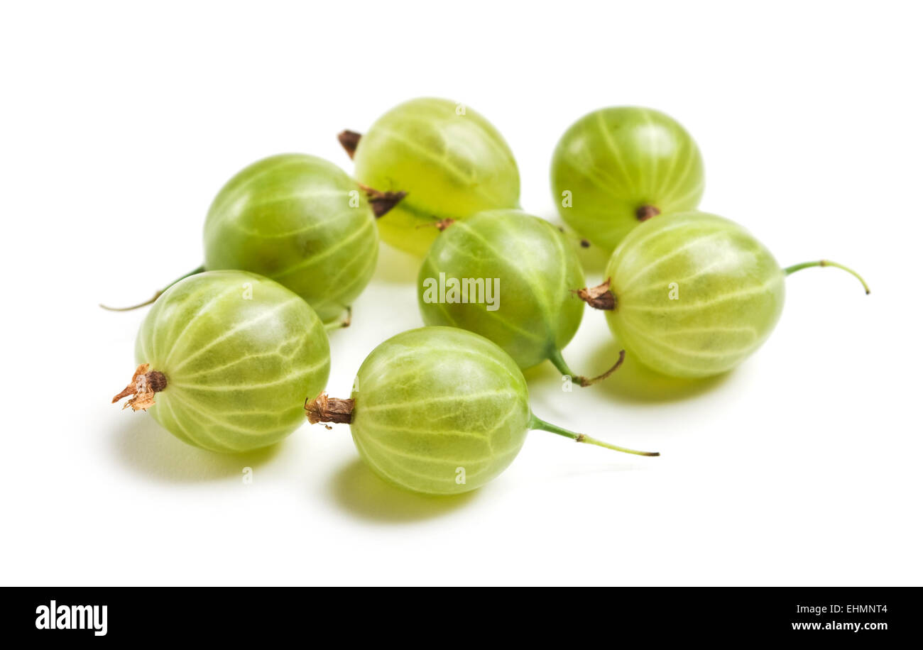 gooseberries isolated on a white background Stock Photo - Alamy