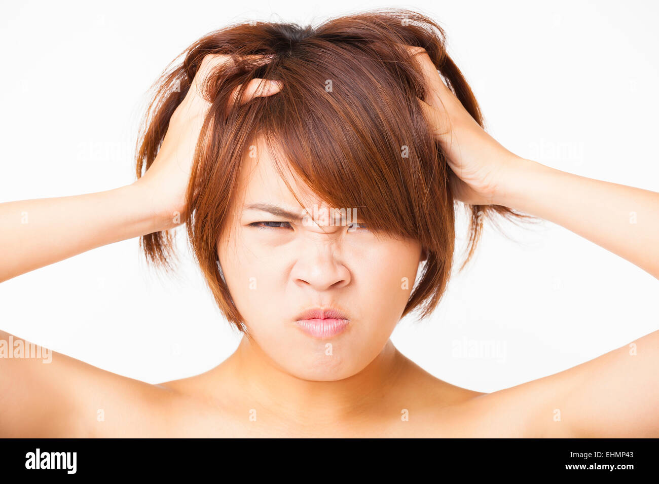 Face woman angry hi-res stock photography and images - Alamy