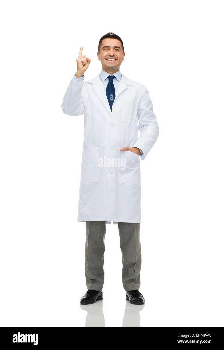 Doctor pointing his finger Cut Out Stock Images & Pictures - Alamy