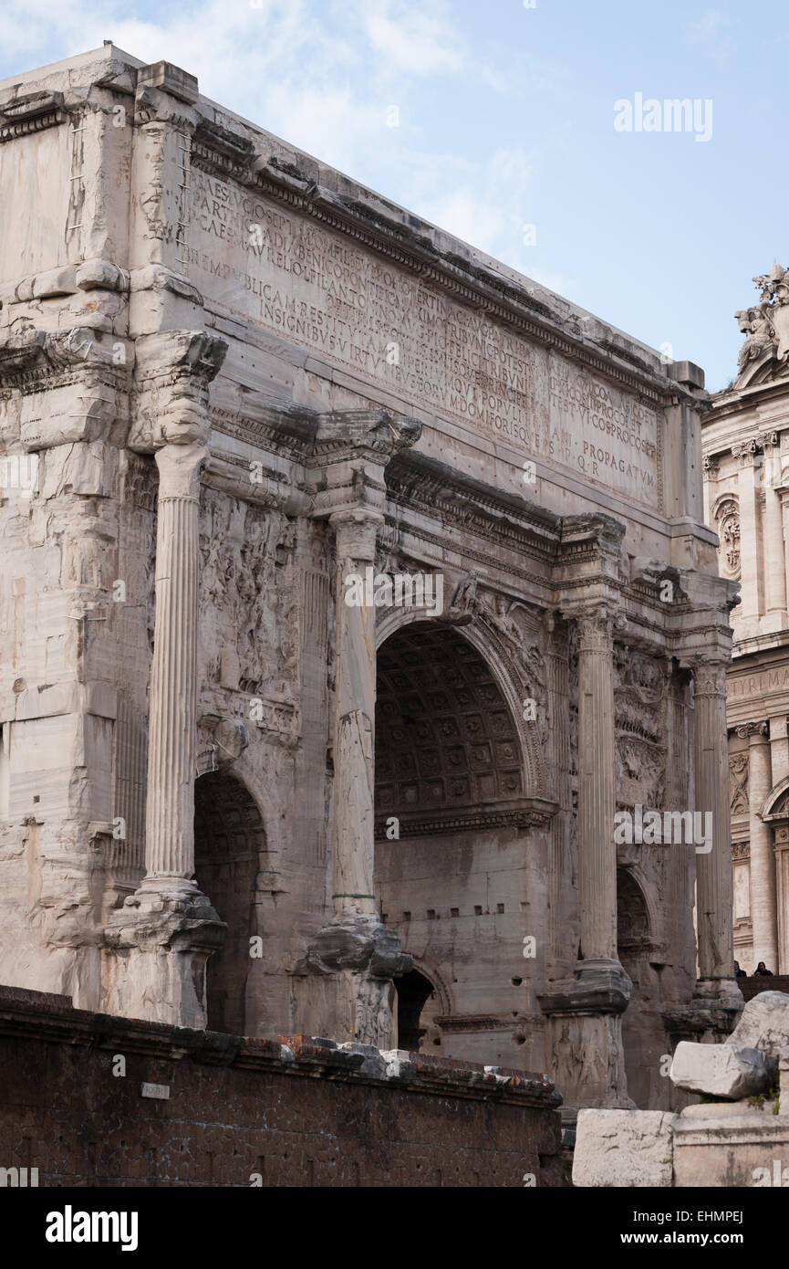 The Arch of Septimius Severus in the Roman Forum, Rome, Lazio, Italy ...