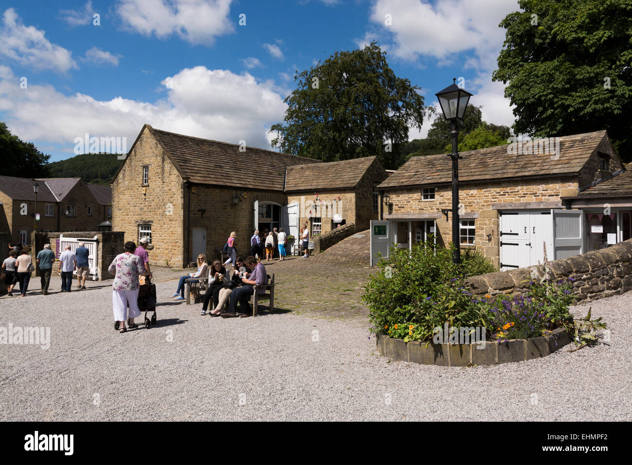 Eyam historic Plague village in the Peak District Derbyshire England ...