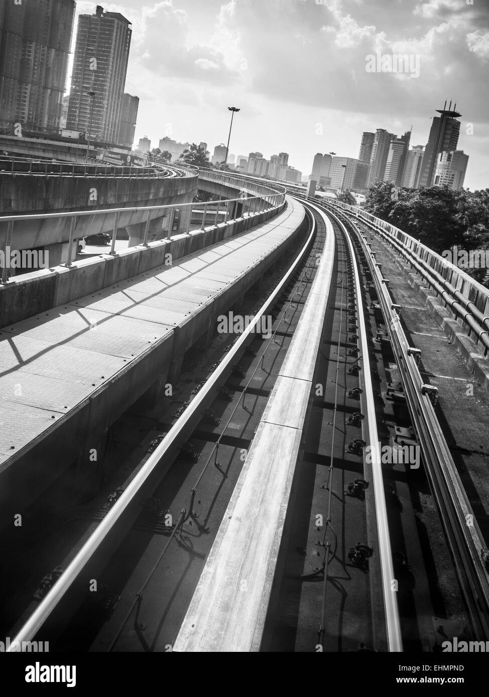 Lrt light rail transit Black and White Stock Photos & Images - Alamy