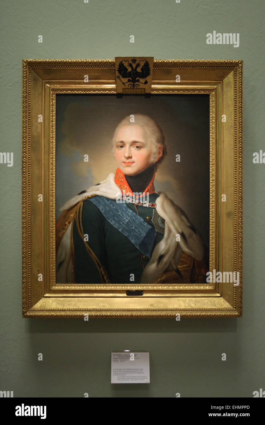 Portrait of Tsar Alexander I of Russia by Russian painter Vladimir ...