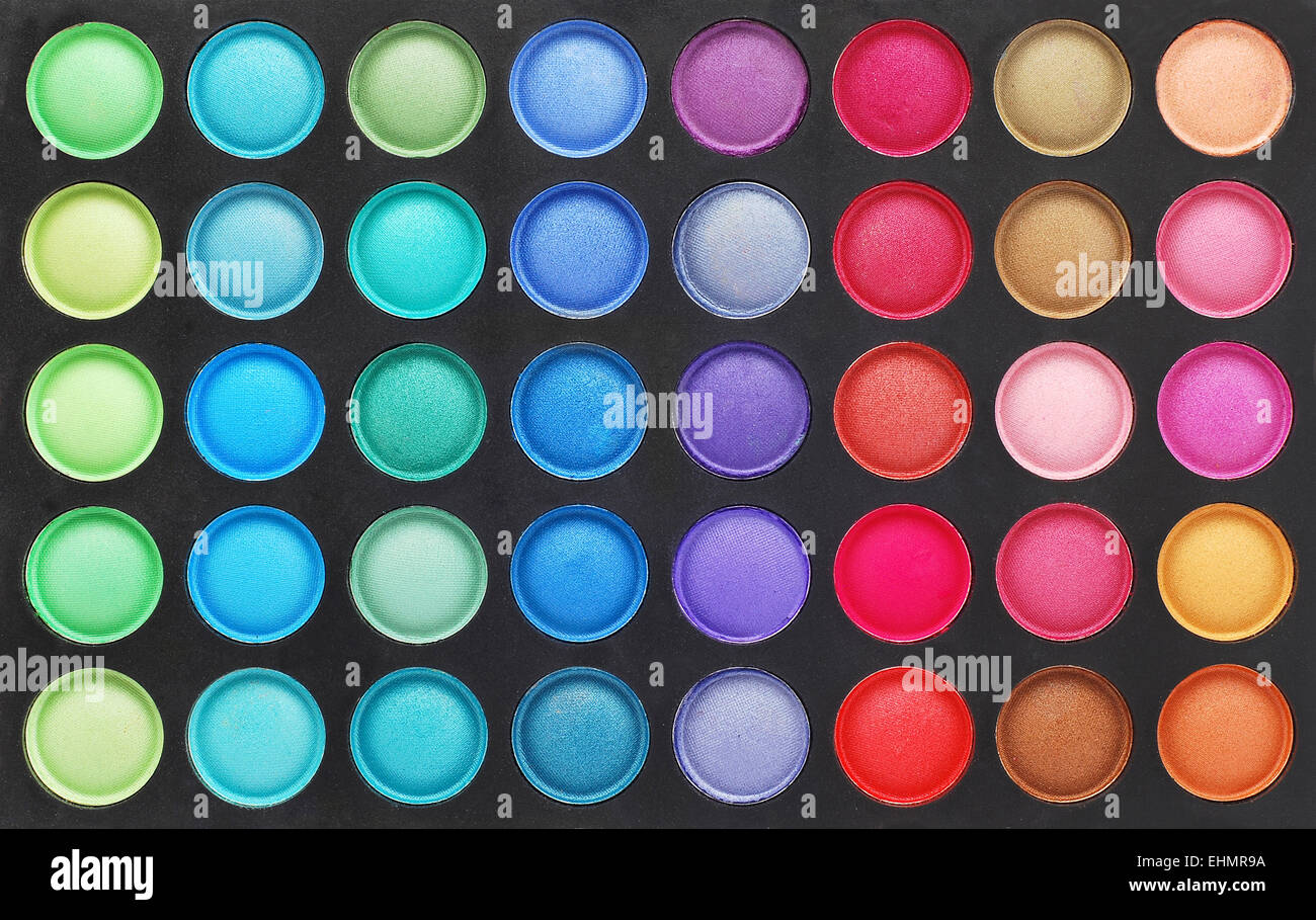 makeup color palette on white Stock Photo - Alamy