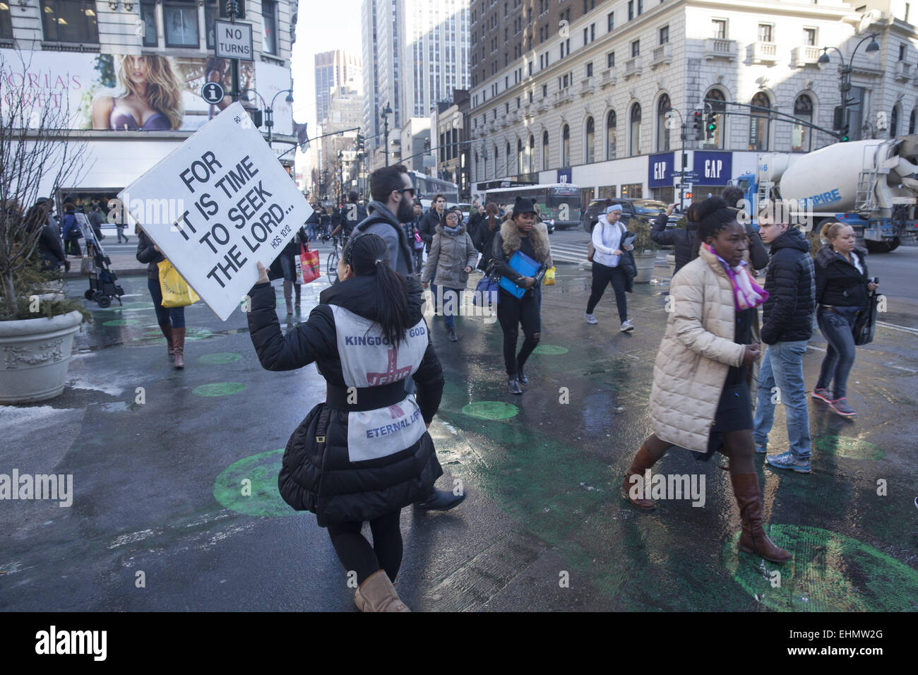 Religious zealot with placard hi-res stock photography and images - Alamy