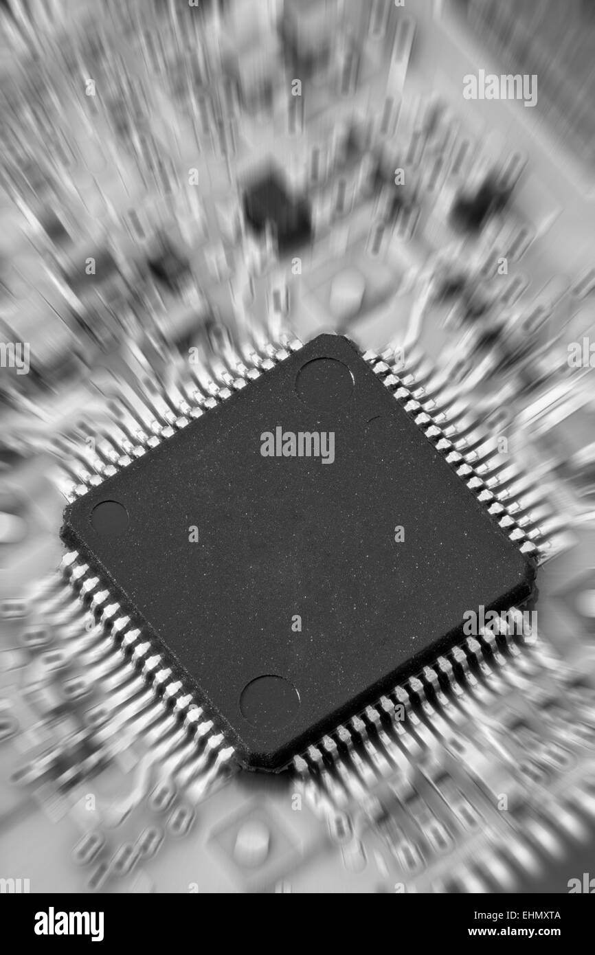 Microchip computer Black and White Stock Photos & Images - Alamy
