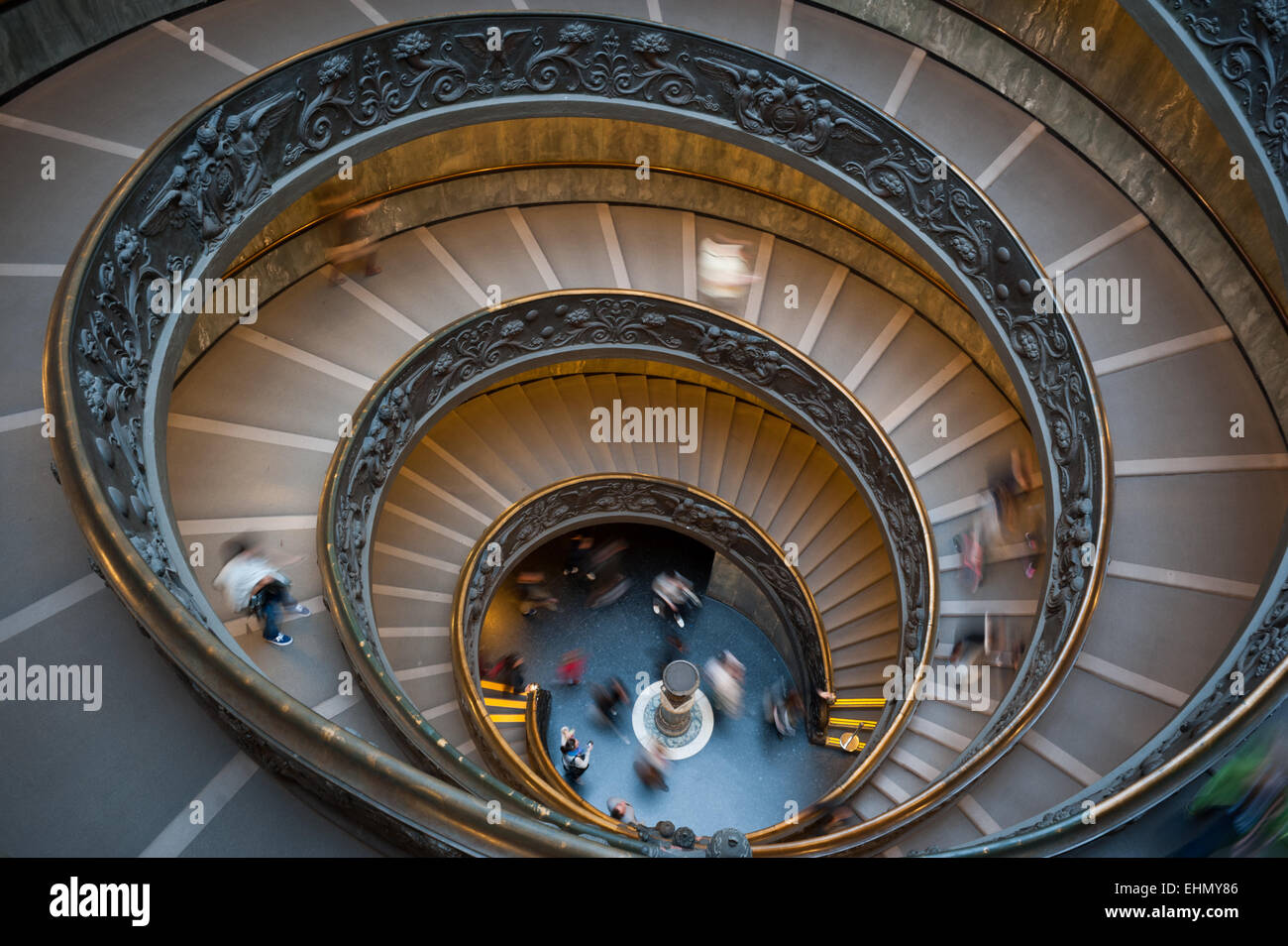 Guiseppe Momo's spiral ramp in the Vatican Museum, Rome, Lazio, Italy ...