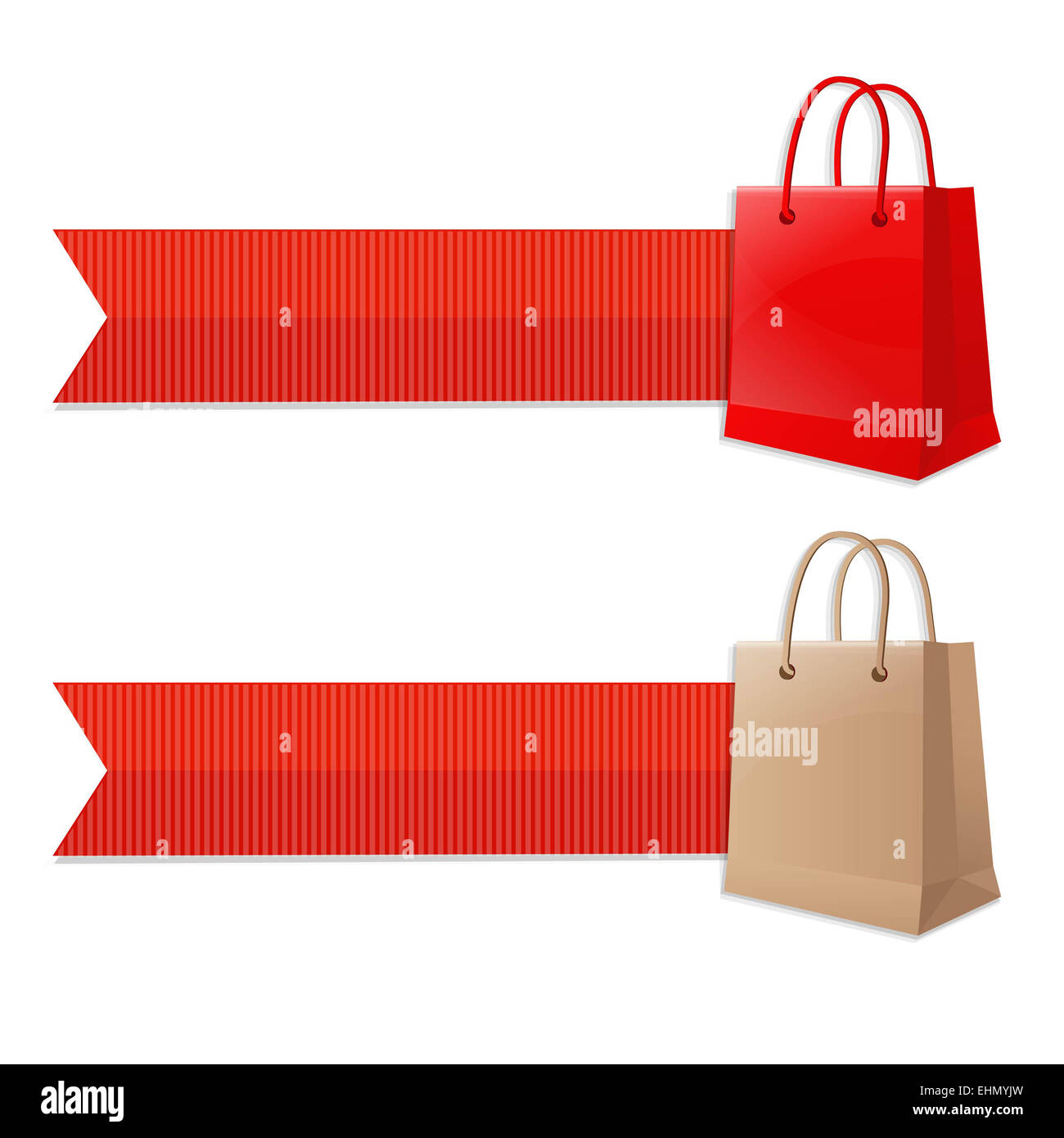 Bag With Ribbon Stock Photo - Alamy