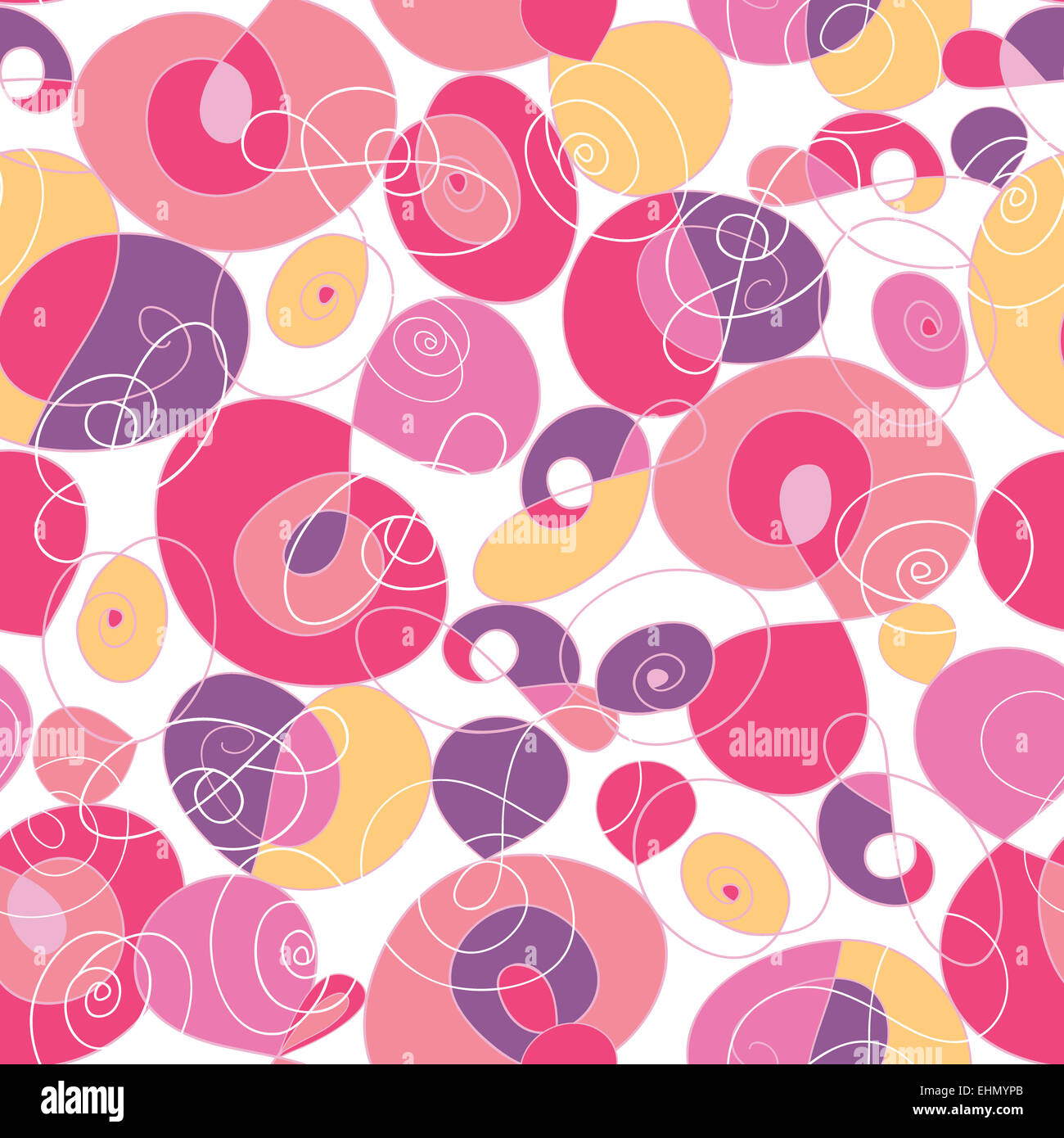 Colorful swirl shapes seamless pattern background Stock Photo - Alamy